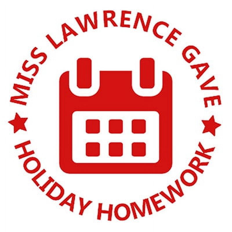 Printtoo Personalized Teachers Stamp Holiday Homework Teachers Name ...