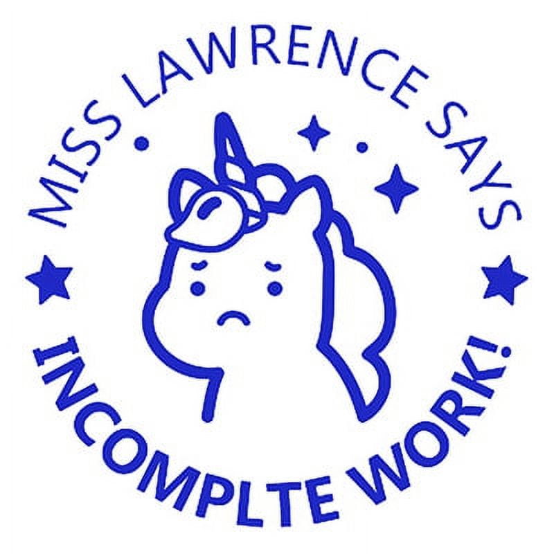 Printtoo Personalized Teachers Stamp Incomplete Work! Teachers Name ...