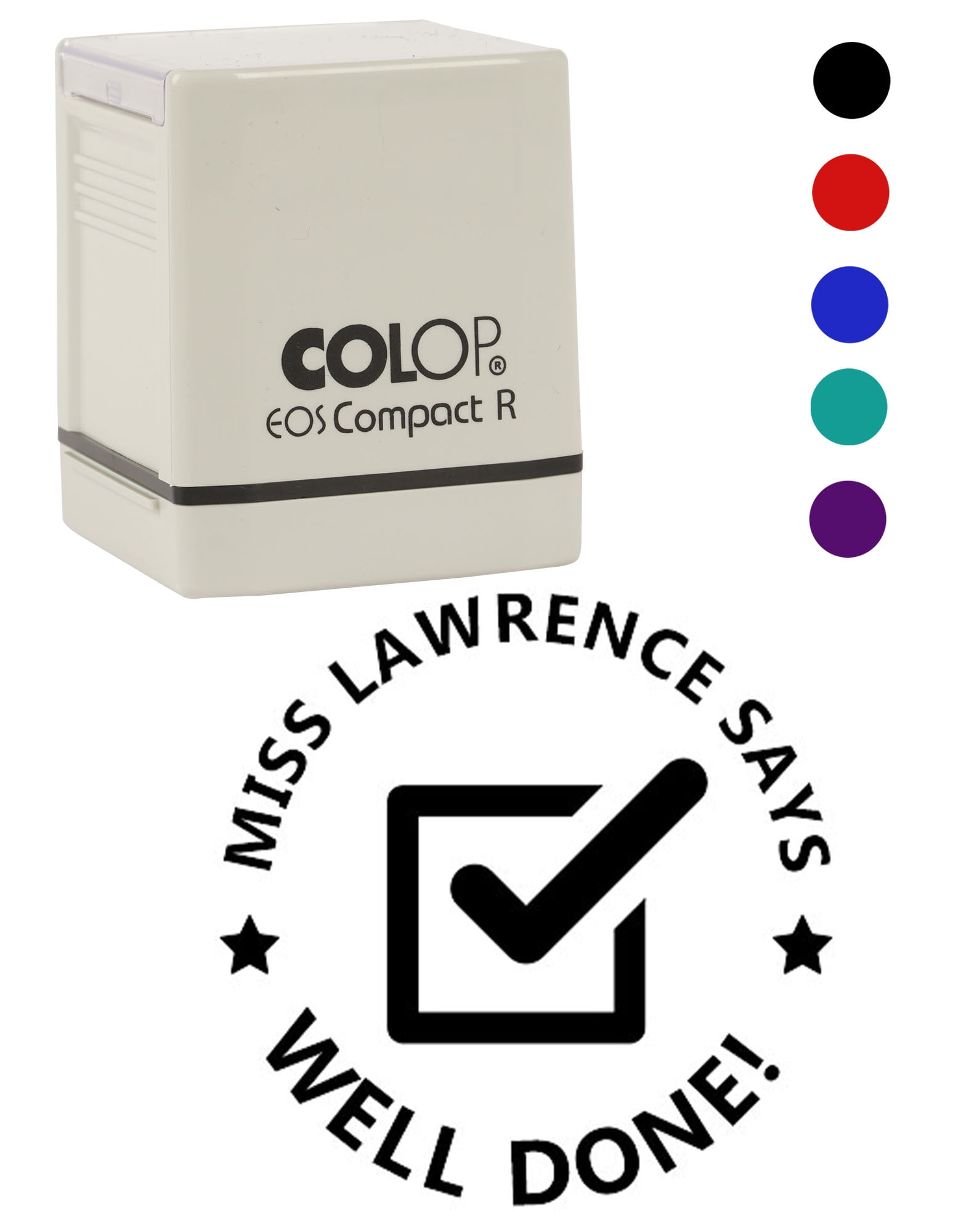 Printtoo Personalized Teachers Stamp Well Done! Teachers Name Self ...