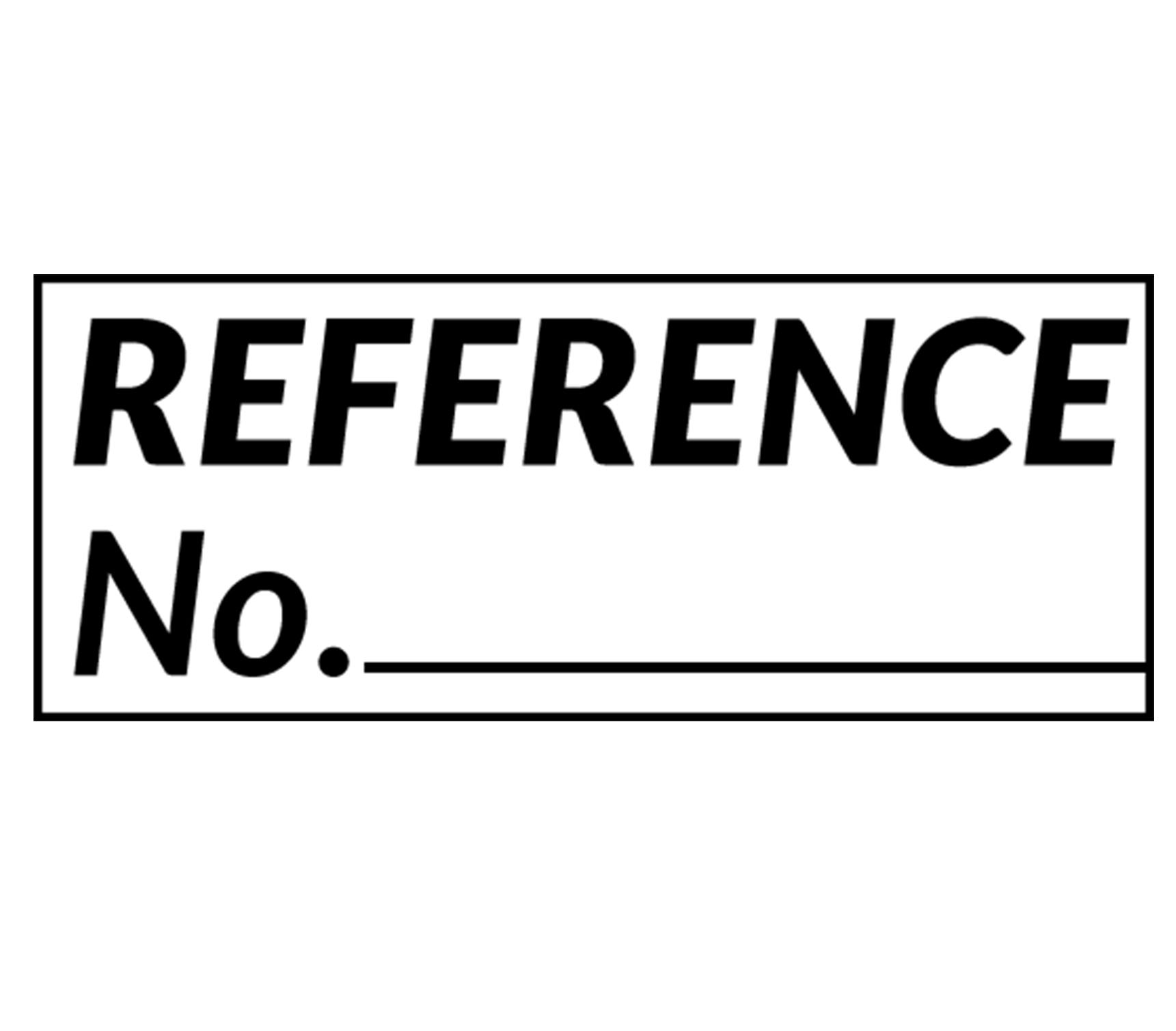 Printtoo Reference No Self Inking Rubber Stamp Pre-Inked Office Stamp ...