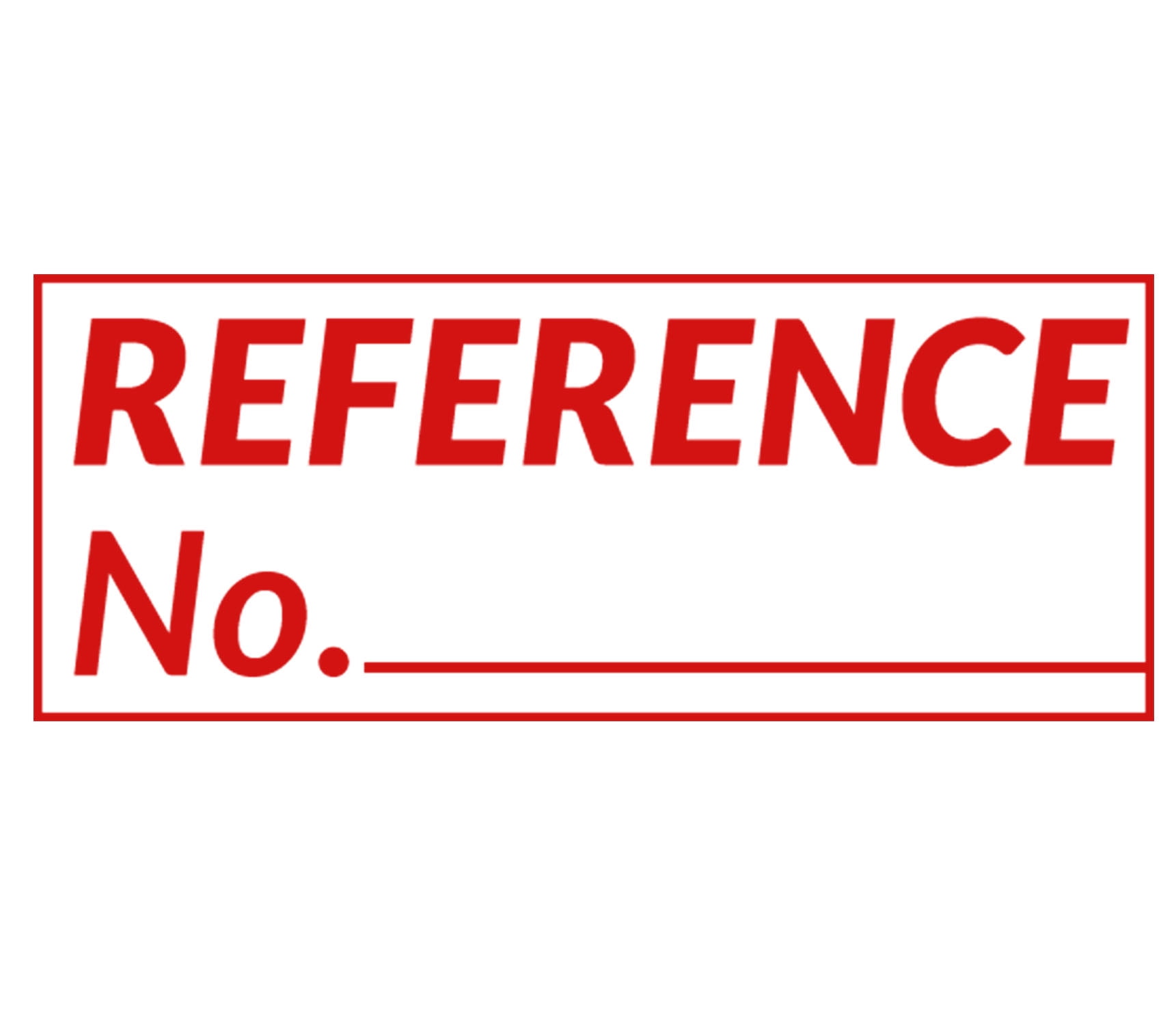 Printtoo Reference No Self Inking Rubber Stamp Pre-Inked Office Stamp ...