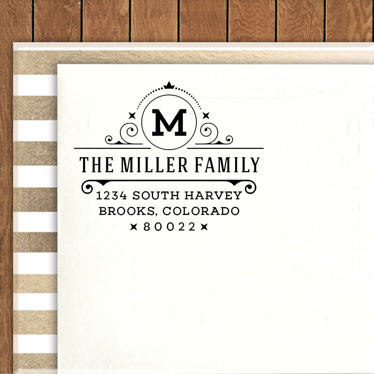 Printtoo Round Custom Family Address Return Rubber Stamp Self Inking ...