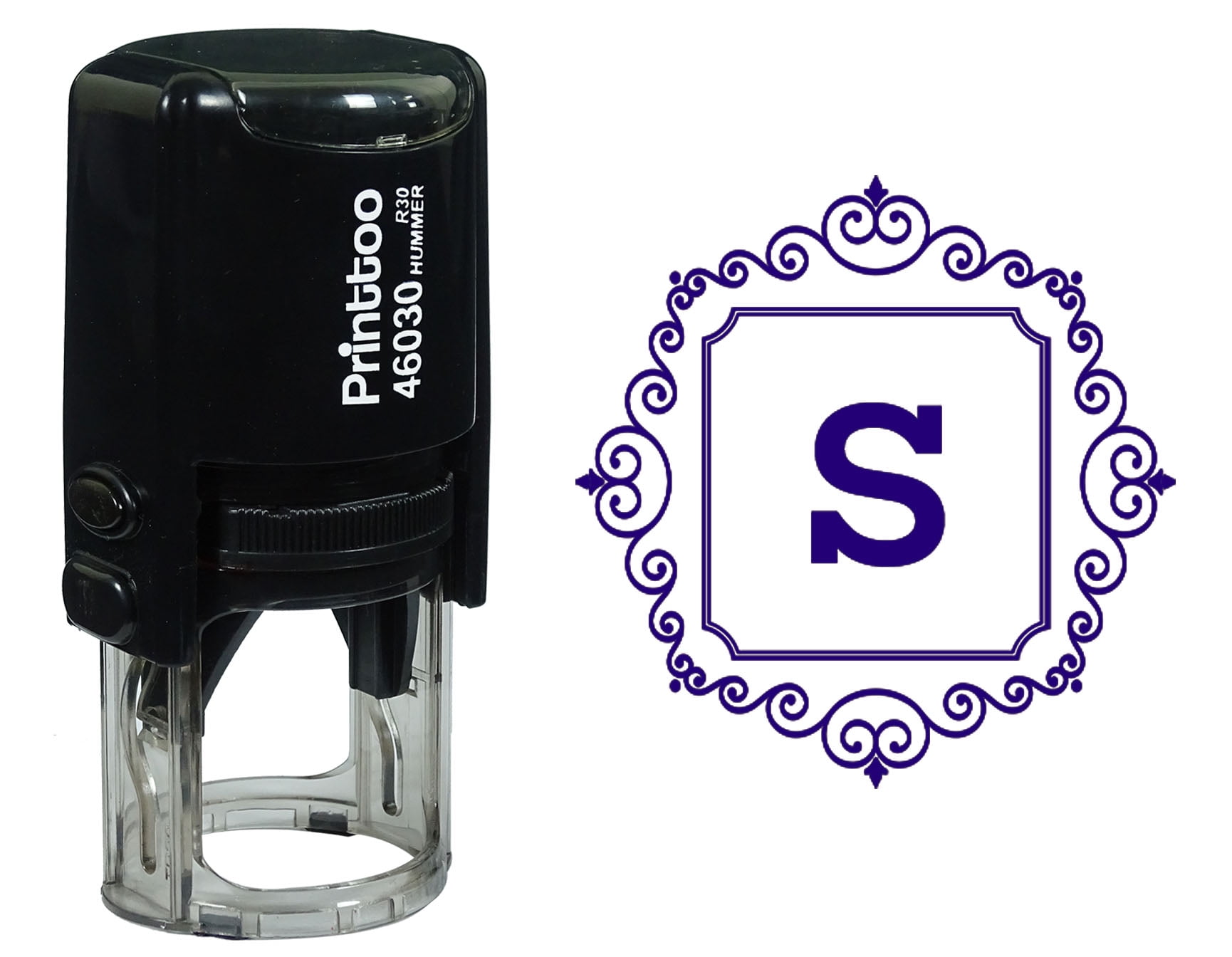 Printtoo Rubber Stamp SINCE PAID $ Self Inking Office Stationary Stamp ...