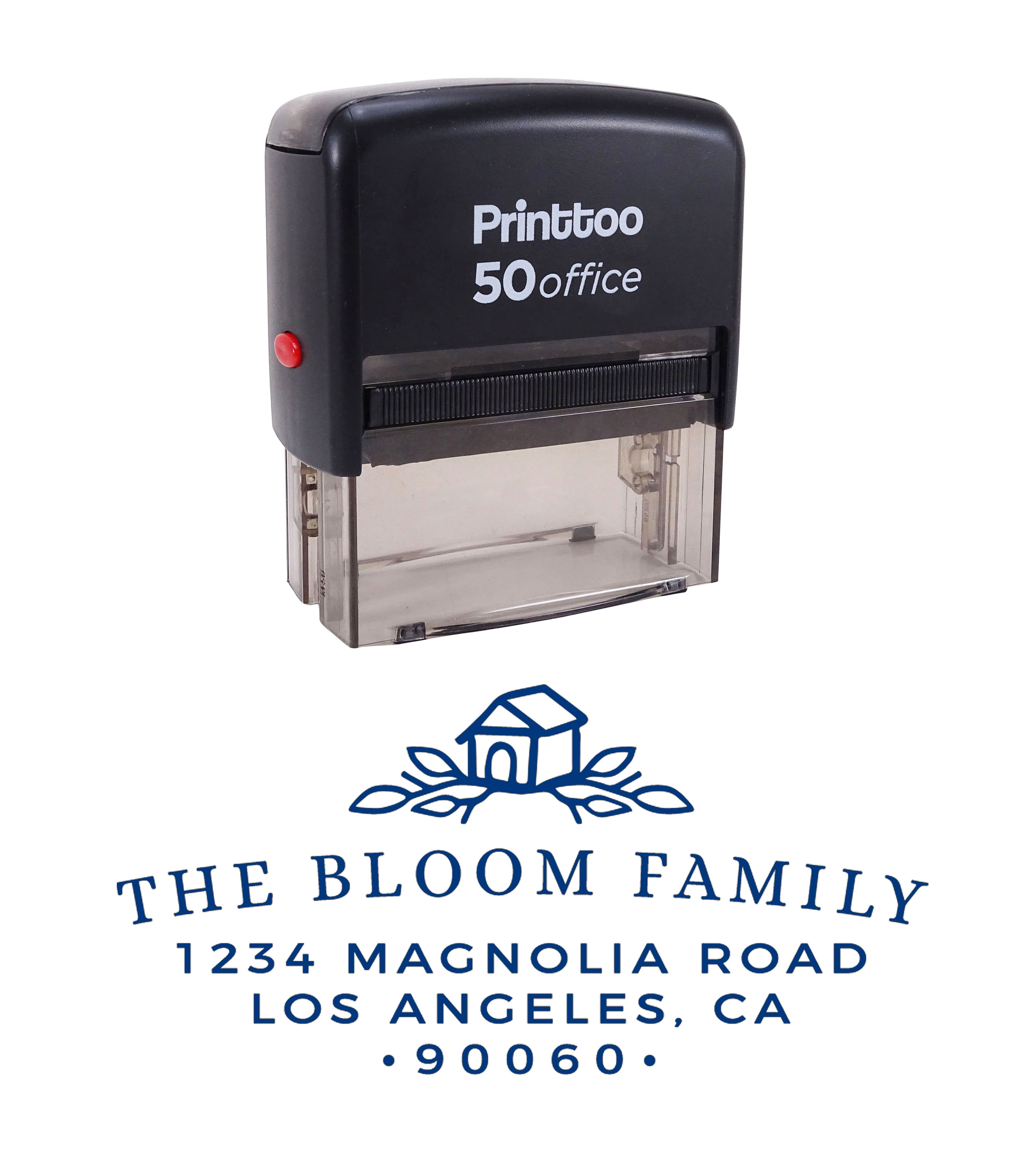 Printtoo Self Inking Custom Text Personalized Address With House Design ...