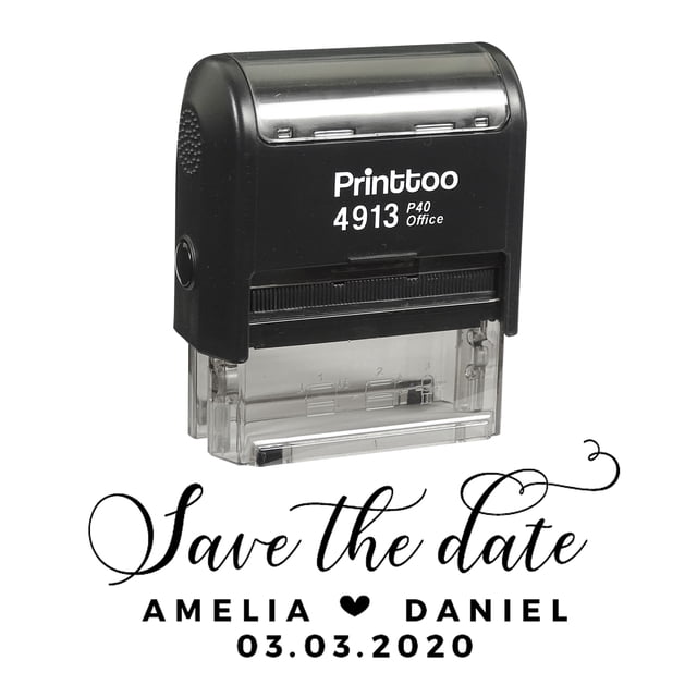 Printtoo Self Inking Office Stationery Dater Stamp With Scanned Text ...