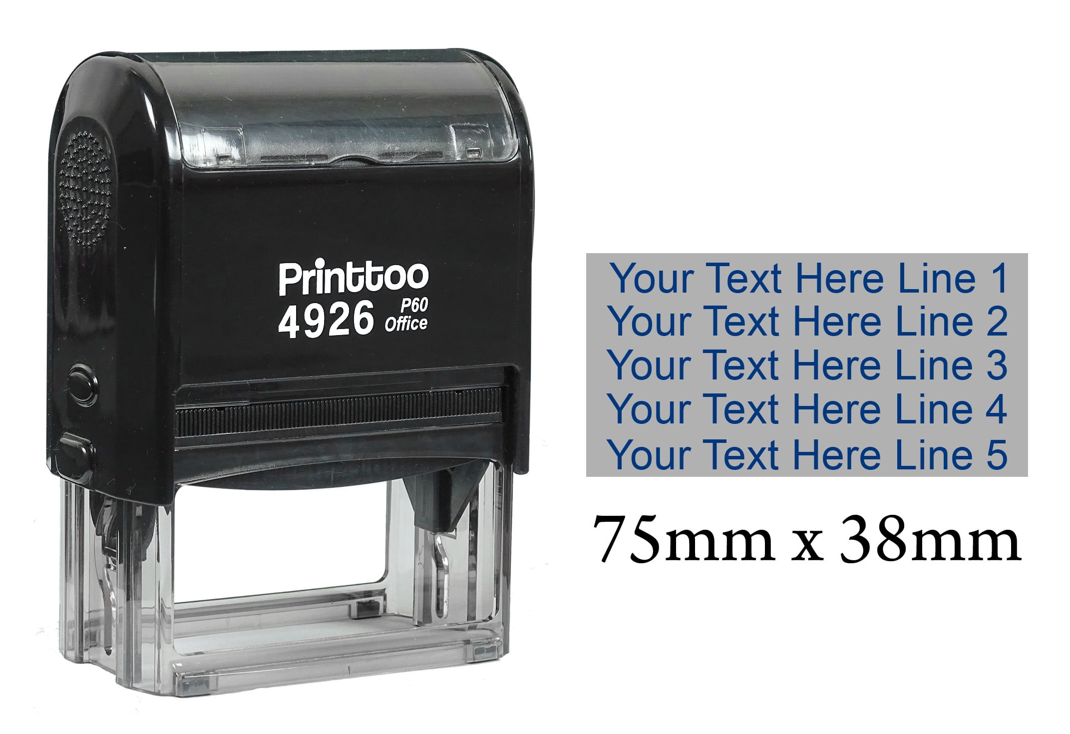 Printtoo Self Inking Upto 5 Lines Of Custom Text Rubber Stamp ...