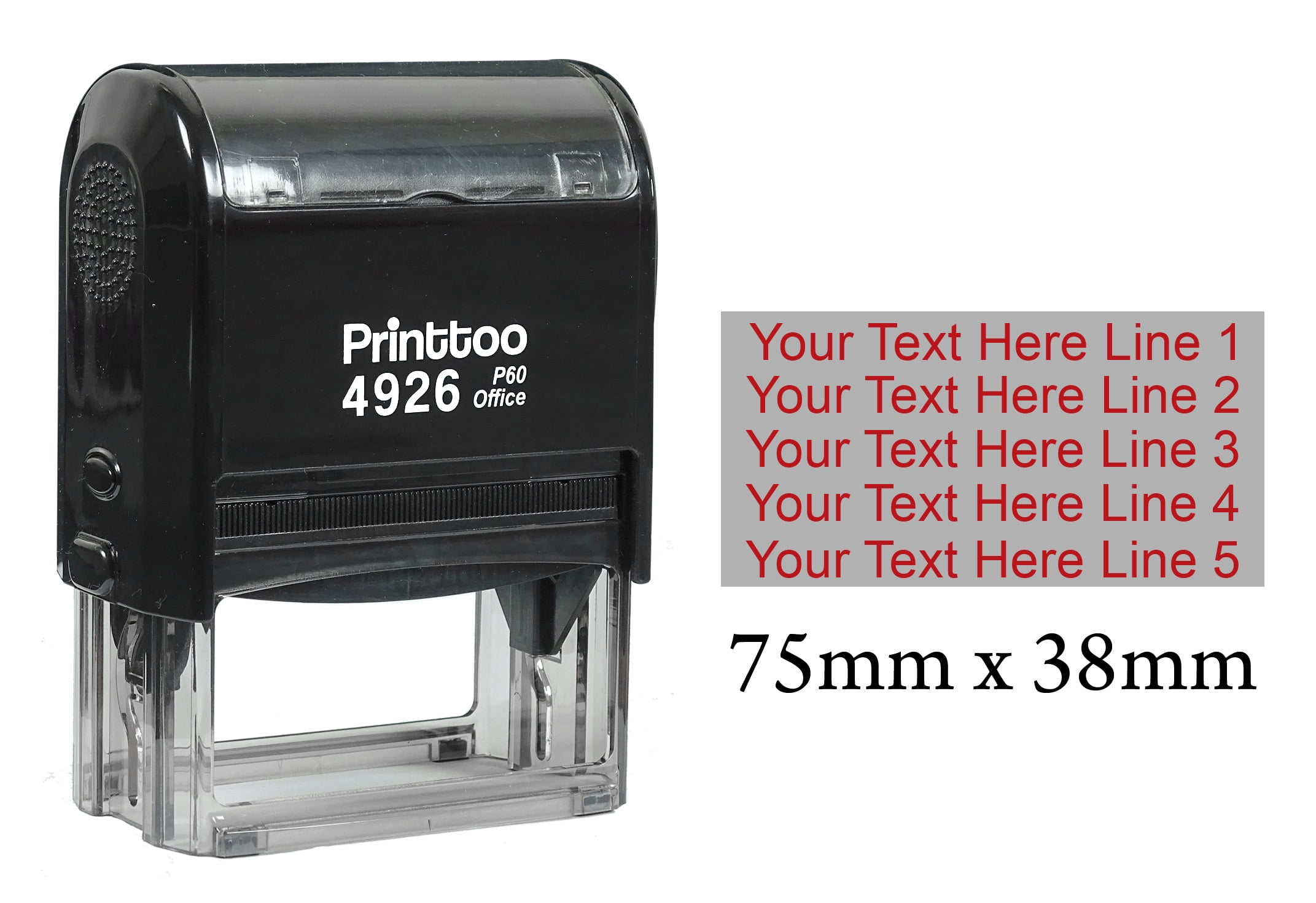Printtoo Self Inking Upto 5 Lines Of Custom Text Rubber Stamp ...