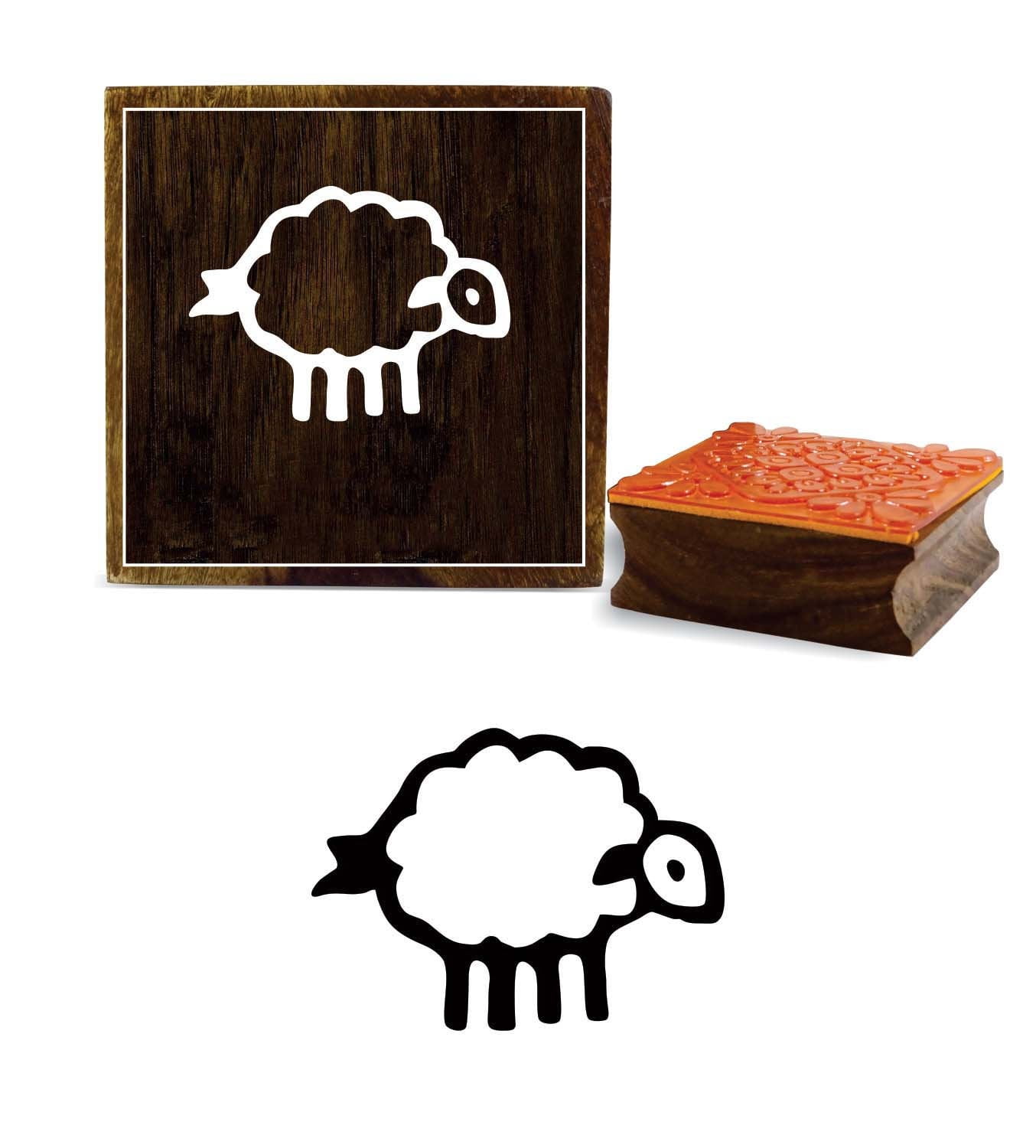 Printtoo Sheep Design Scrap-Booking Wooden Rubber Stamp Craft Diary ...