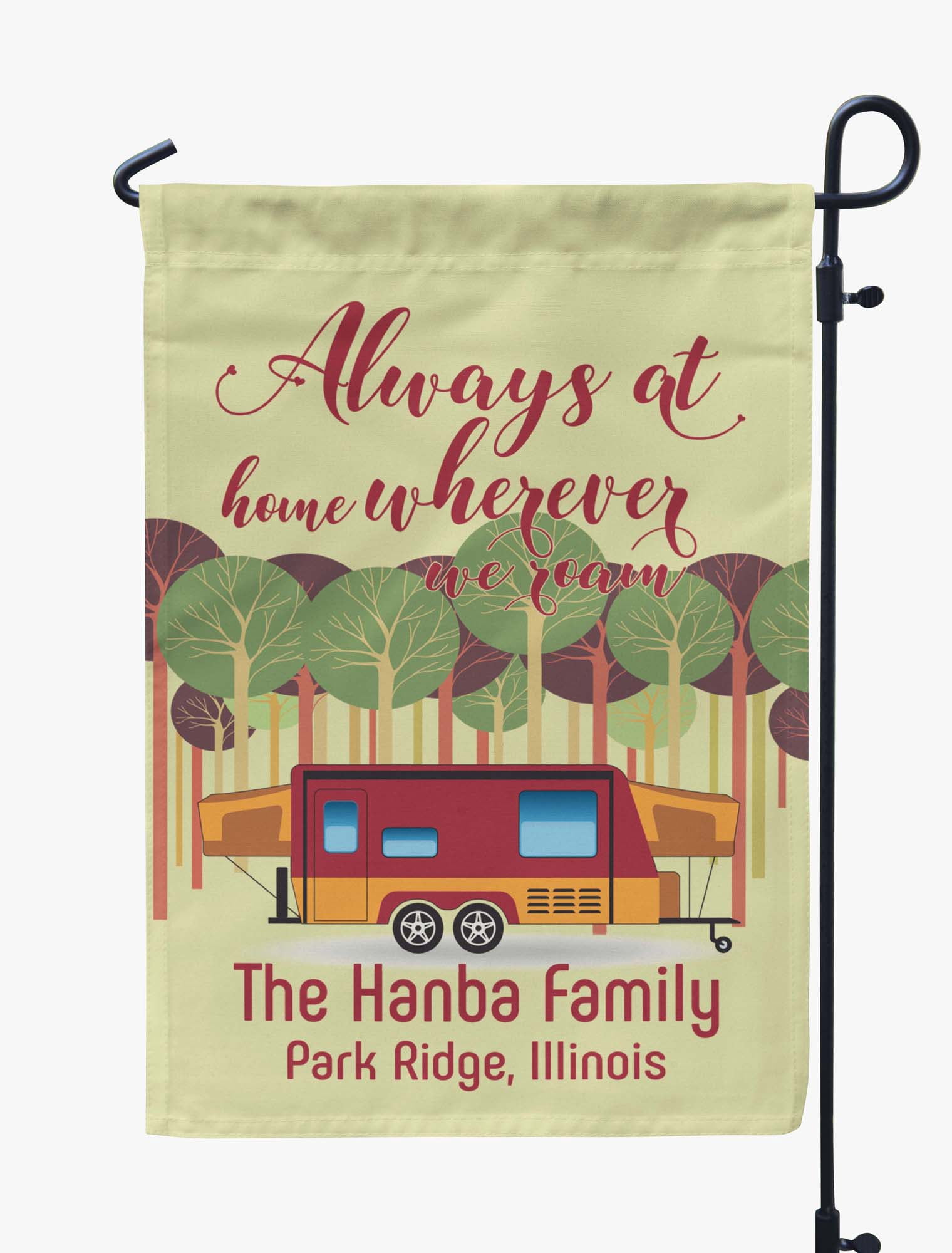 Printtoo Tan Always At Home Wherever We Roam Caravans Personalized ...