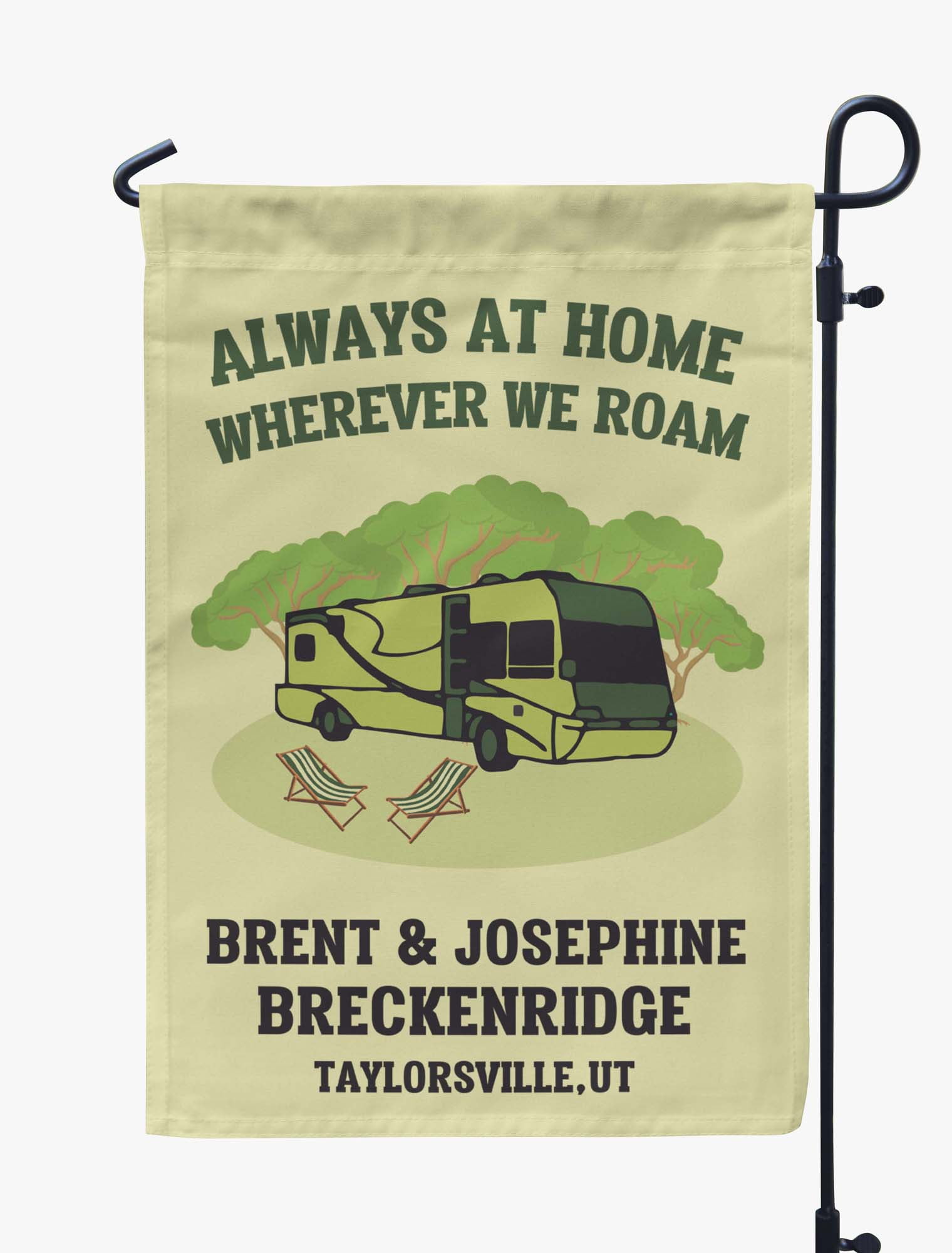 Printtoo Tan Always At Home Wherever We Roam Motorhome Personalized ...