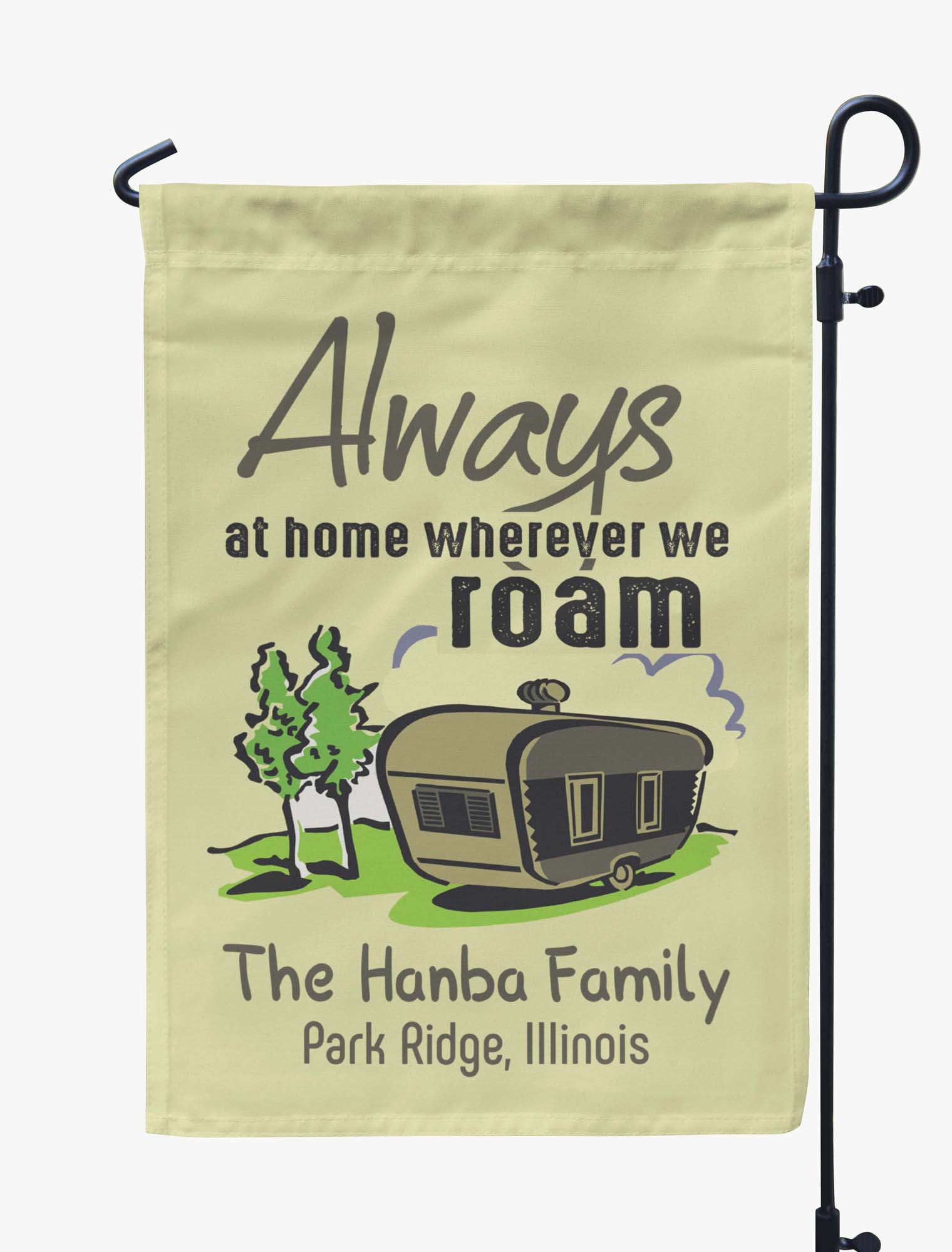 Printtoo Tan Always At Home Wherever We Roam Motorhome Personalized ...