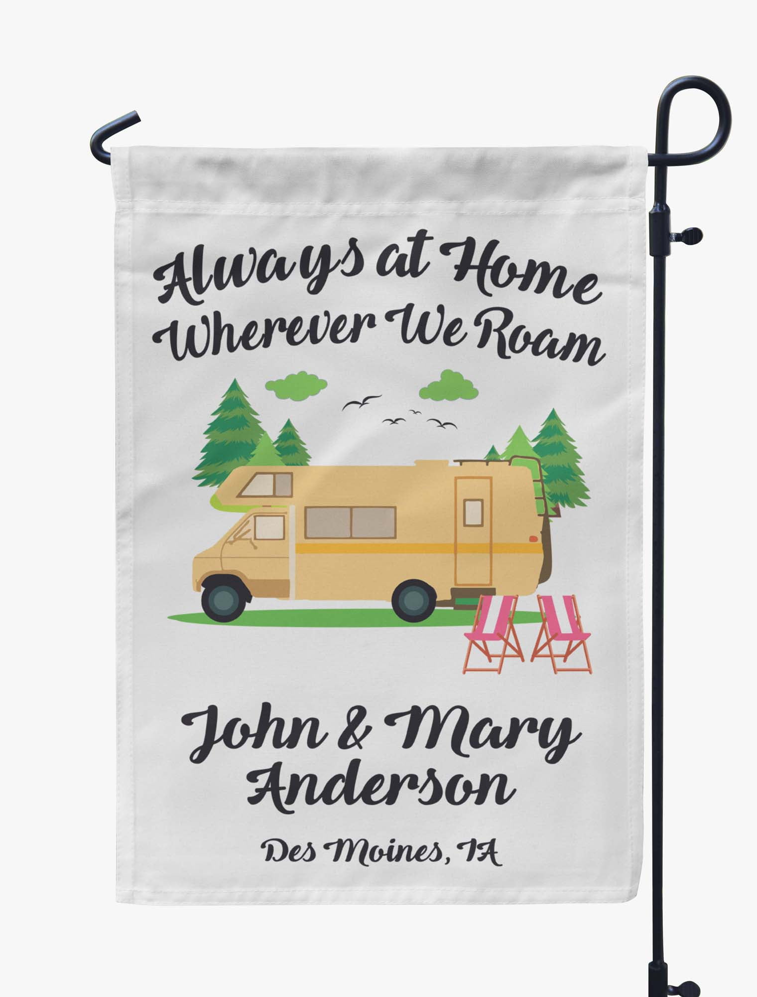 Printtoo White Always At Home Wherever We Roam Class C Motorhome ...