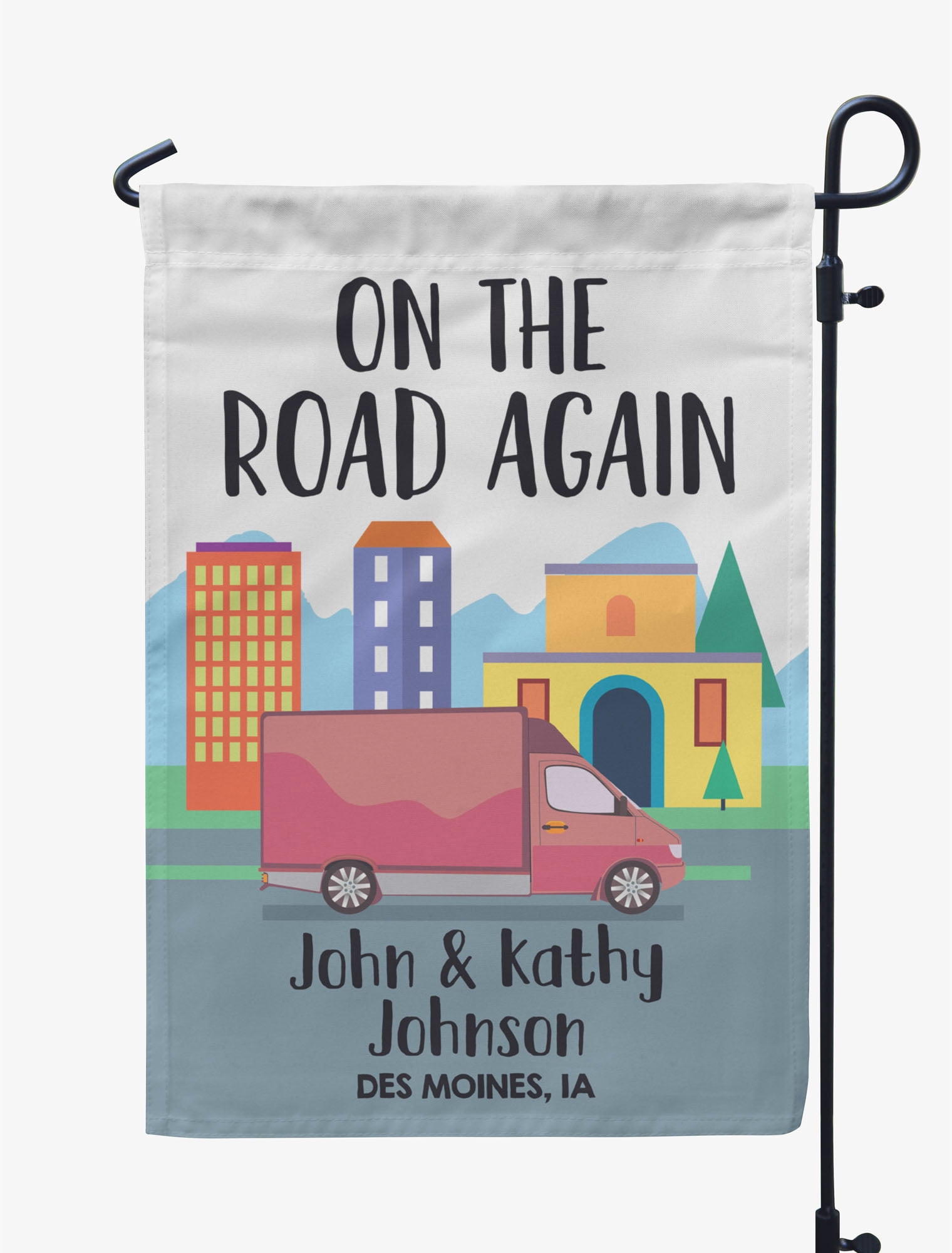 Printtoo White On The Road Again Caravans CampingFlagCustom ...