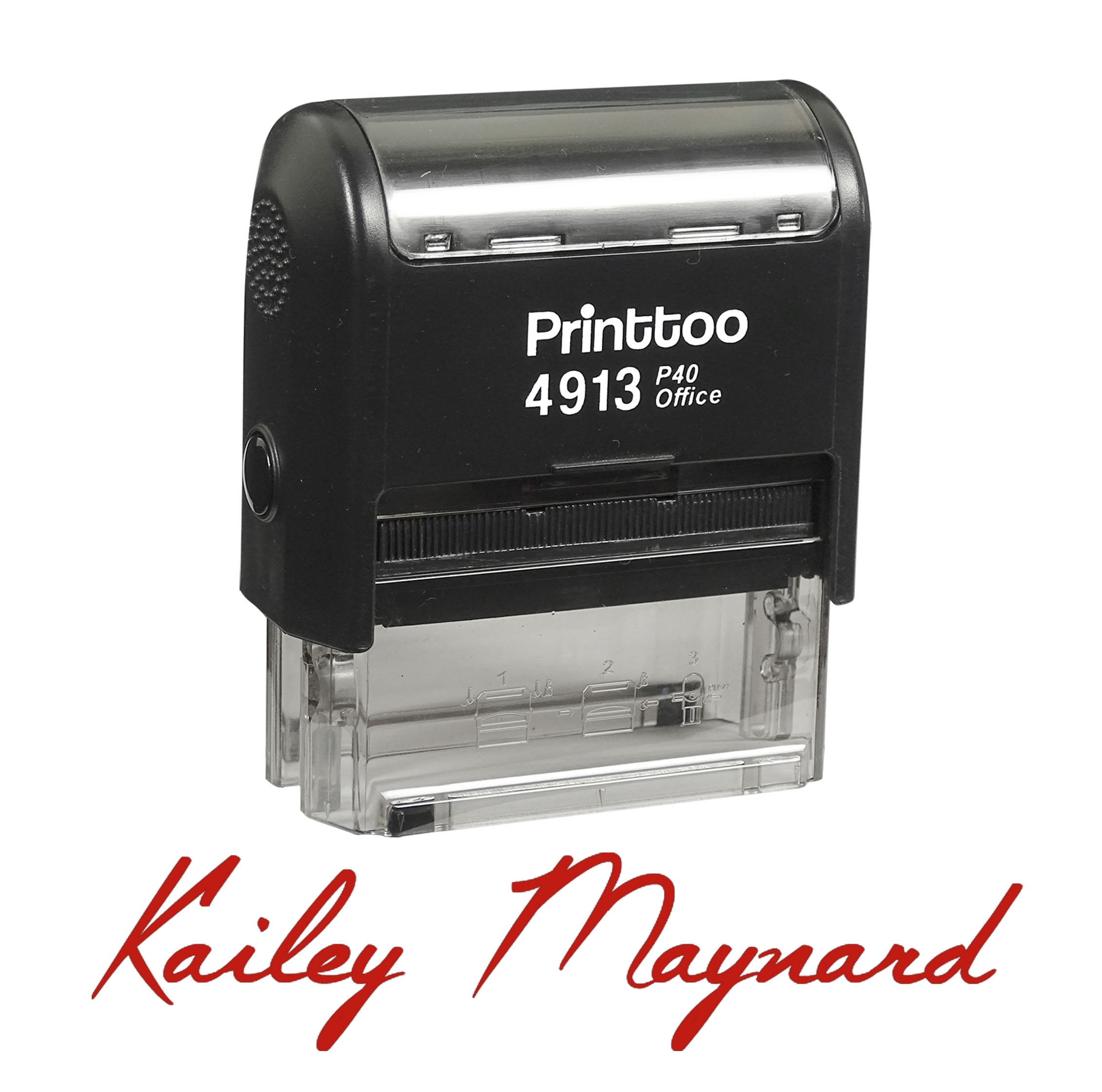 Printtoo With Filed Text Dater Stamp Round Self Inking Office ...