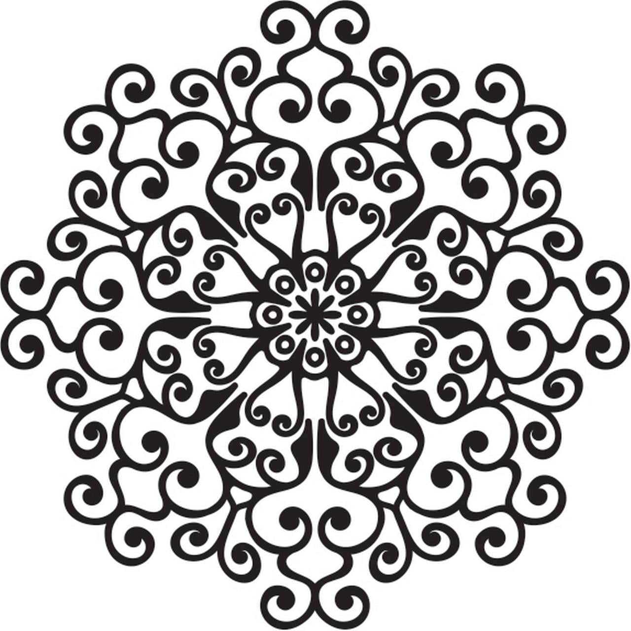 Printtoo Wooden Rubber Stamp Scrap-booking Floral Mandala Craft Textile ...