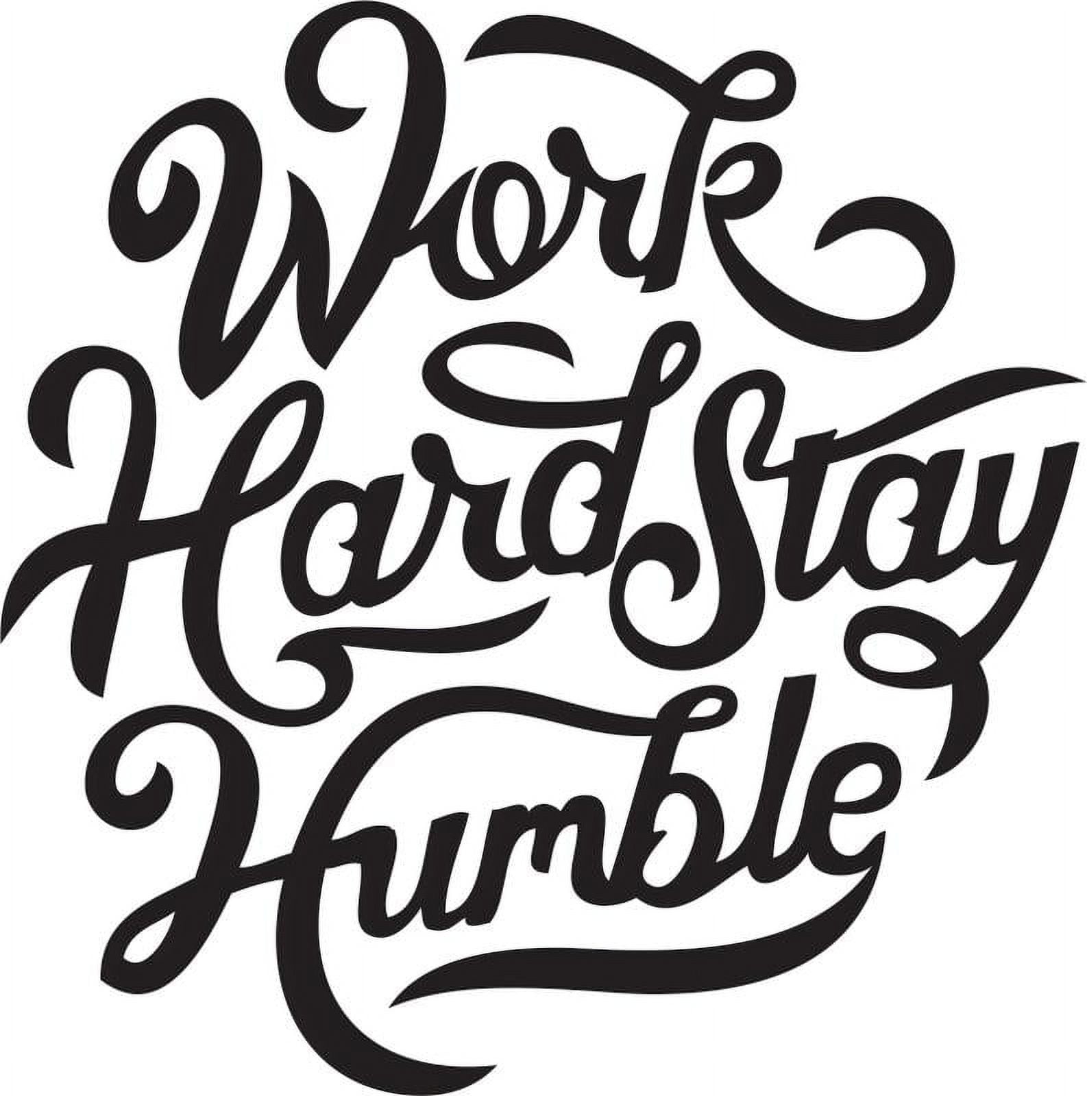 Printtoo Work Hard Stay Humble Round Wooden Rubber Stamp Crafting ...