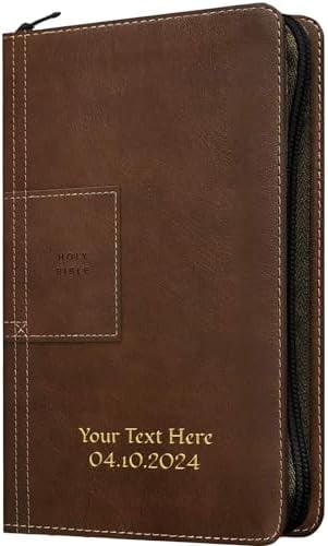 Printualist Personalized Gift Bible with Custom Text, NLT, Atlas Rustic ...