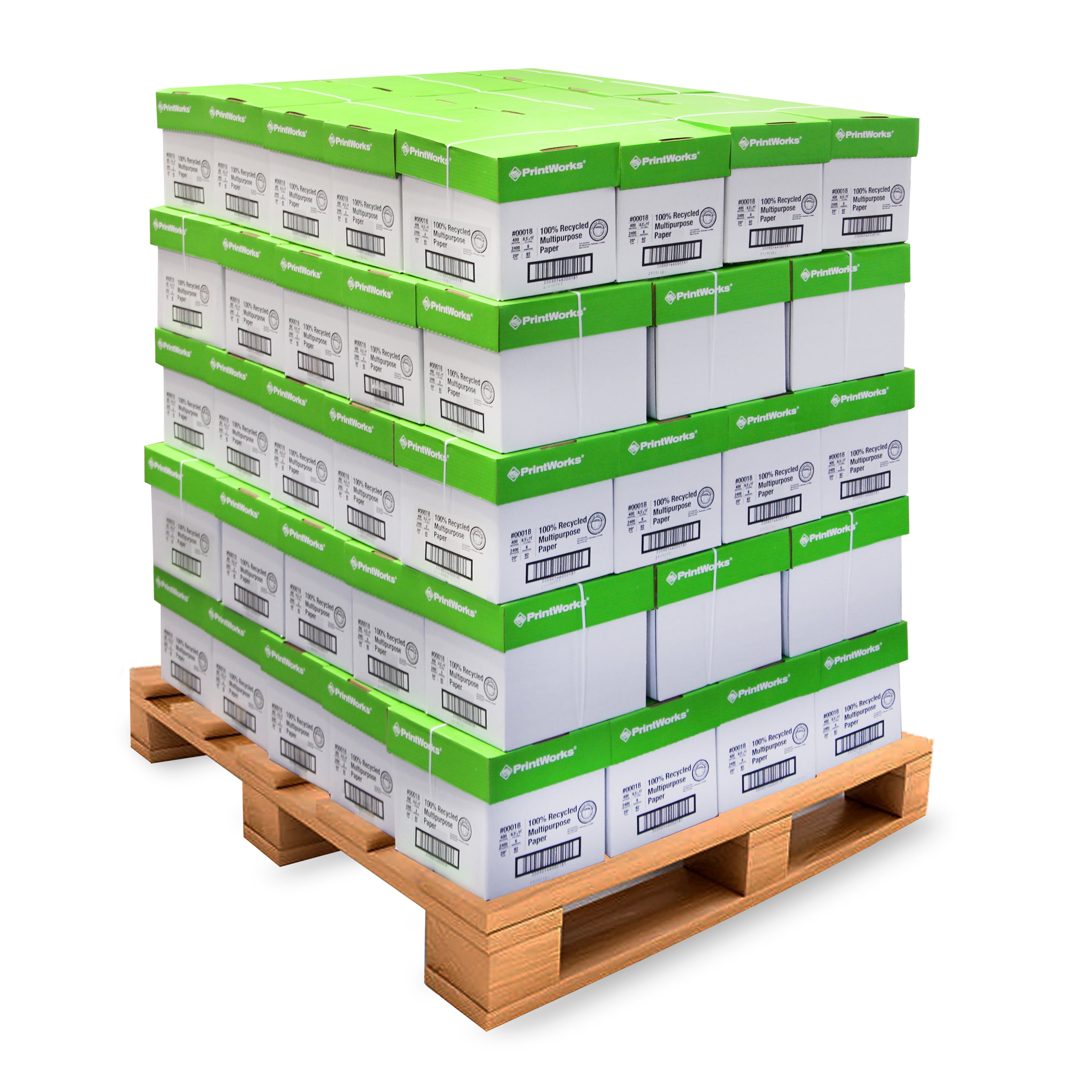 Printworks 100% Recycled Multipurpose Paper, 20 LB, 92 Bright, 8.5 x 11 ...