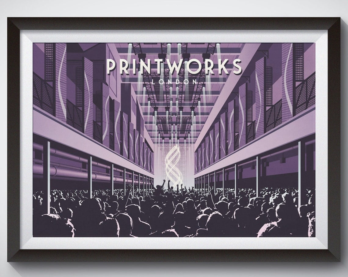 Printworks Nightclub London Poster, Canada Water, Music Venue, Gig ...