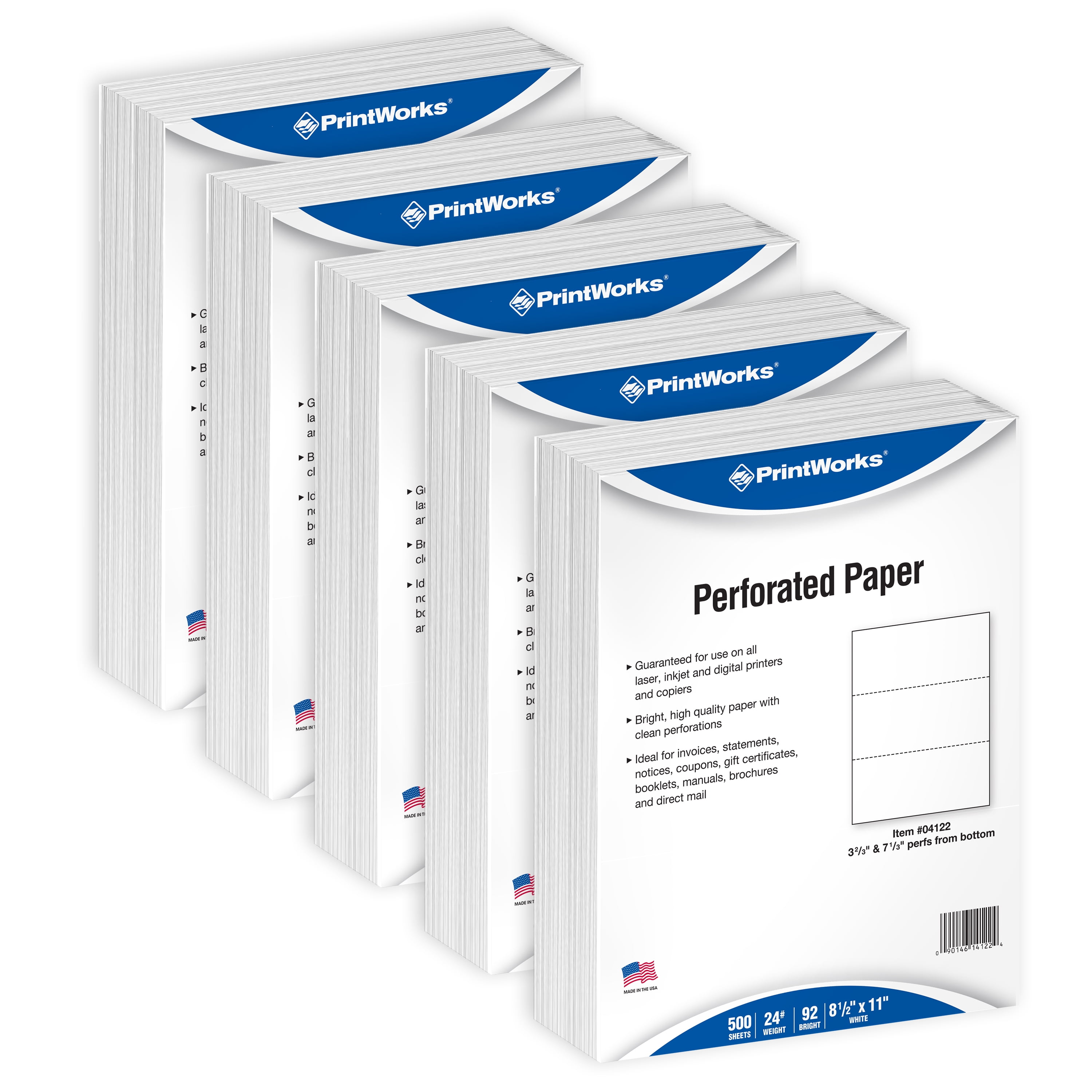 Printworks Professional Perforated Paper for Printer, Brochure, 8.5 x ...