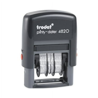 Trodat Economy 5-in-1 Micro Date Stamp, Self-Inking, 3/4 x 1, Blue/Red ...