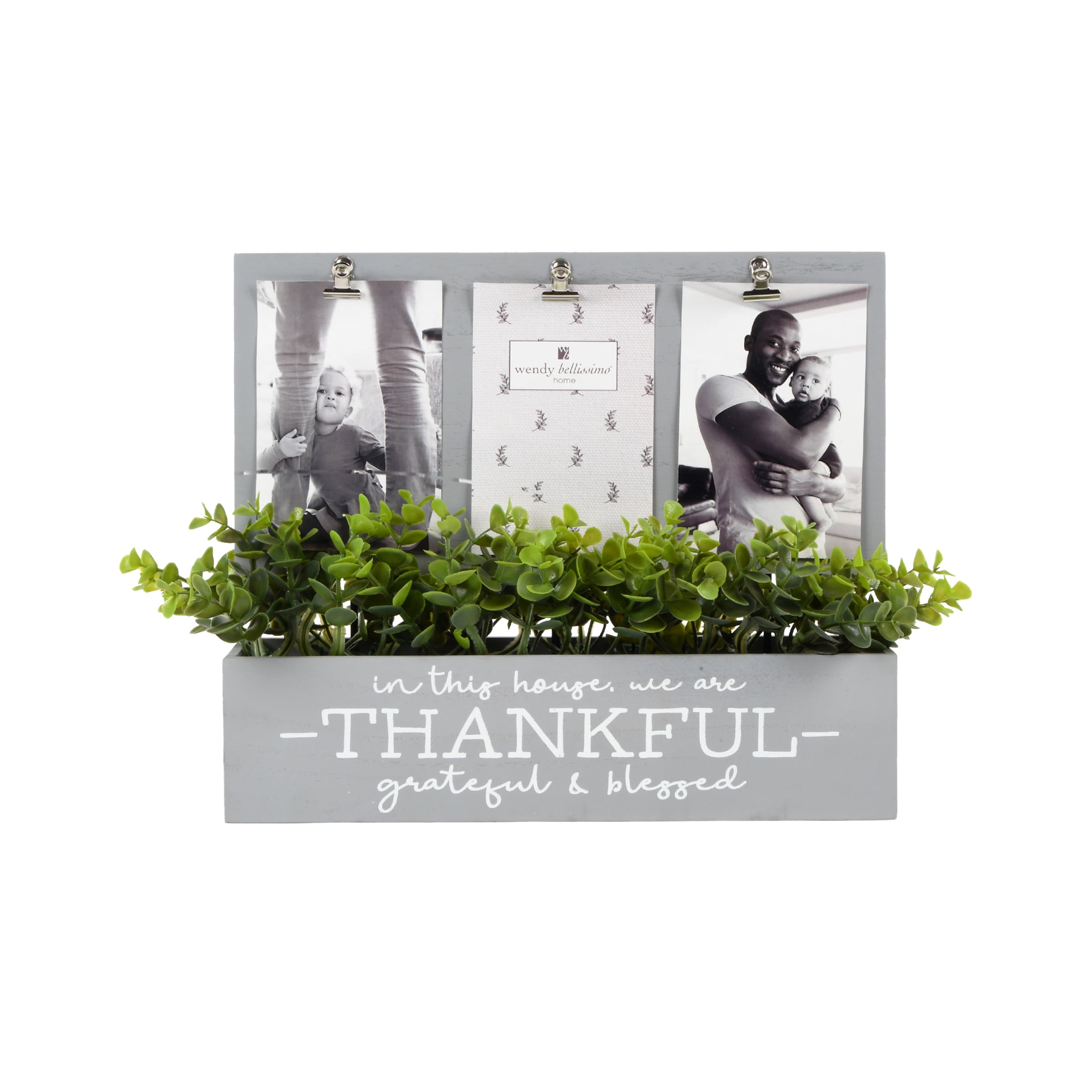 Prinz 3-Opening 4x6 Gray Sentiment Collage Planter Tabletop Frame With ...