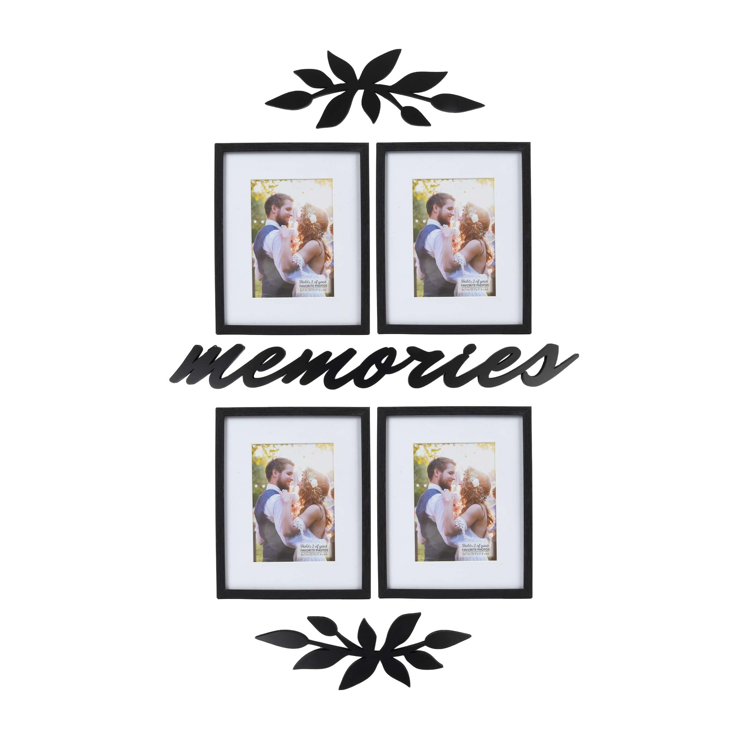 Prinz Memories Wall Collage Picture Frame Set - Black Frames - Walmart.com