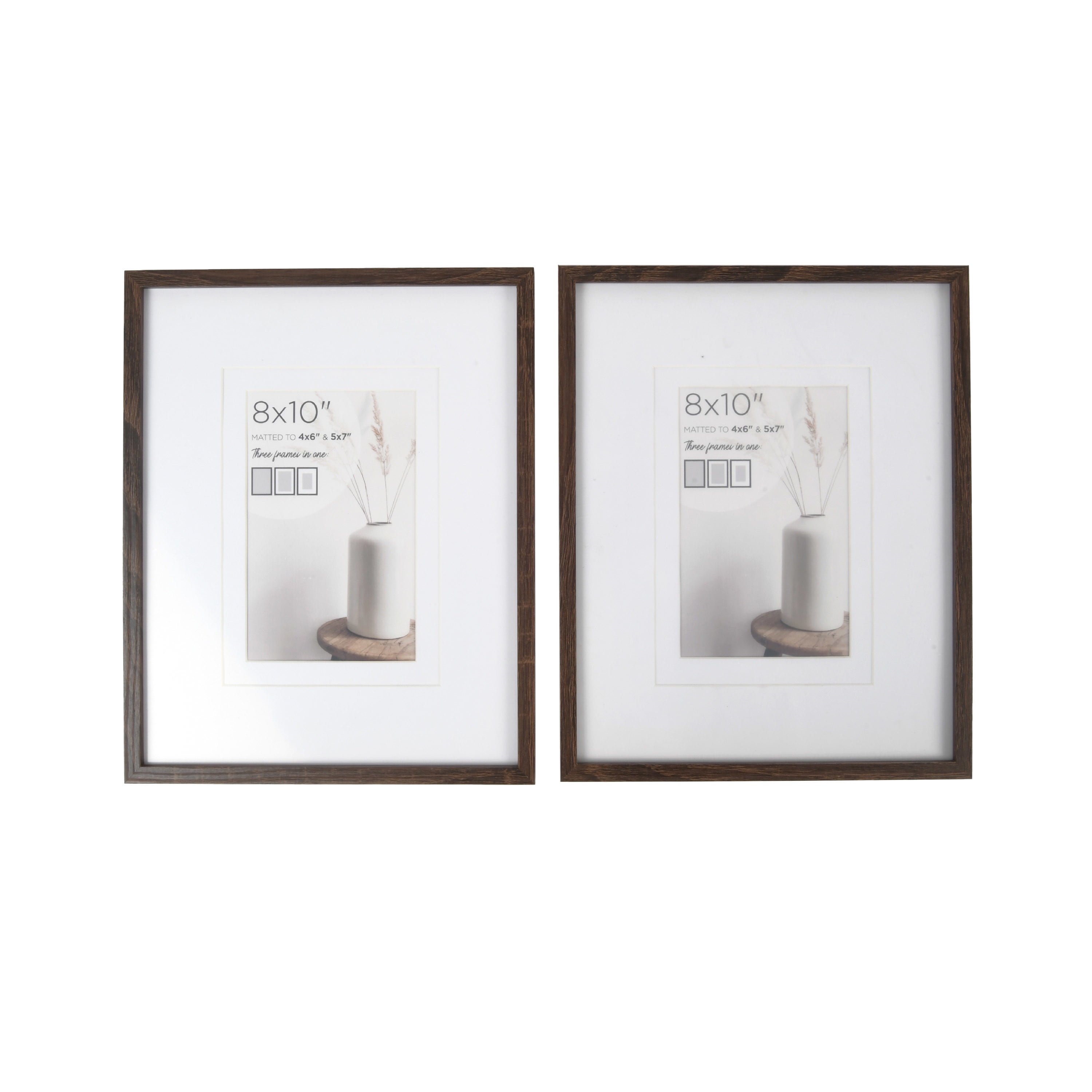 Prinz Dakota 8x10" Double Matted Picture Frame, Set of 2 for 5x7" or ...