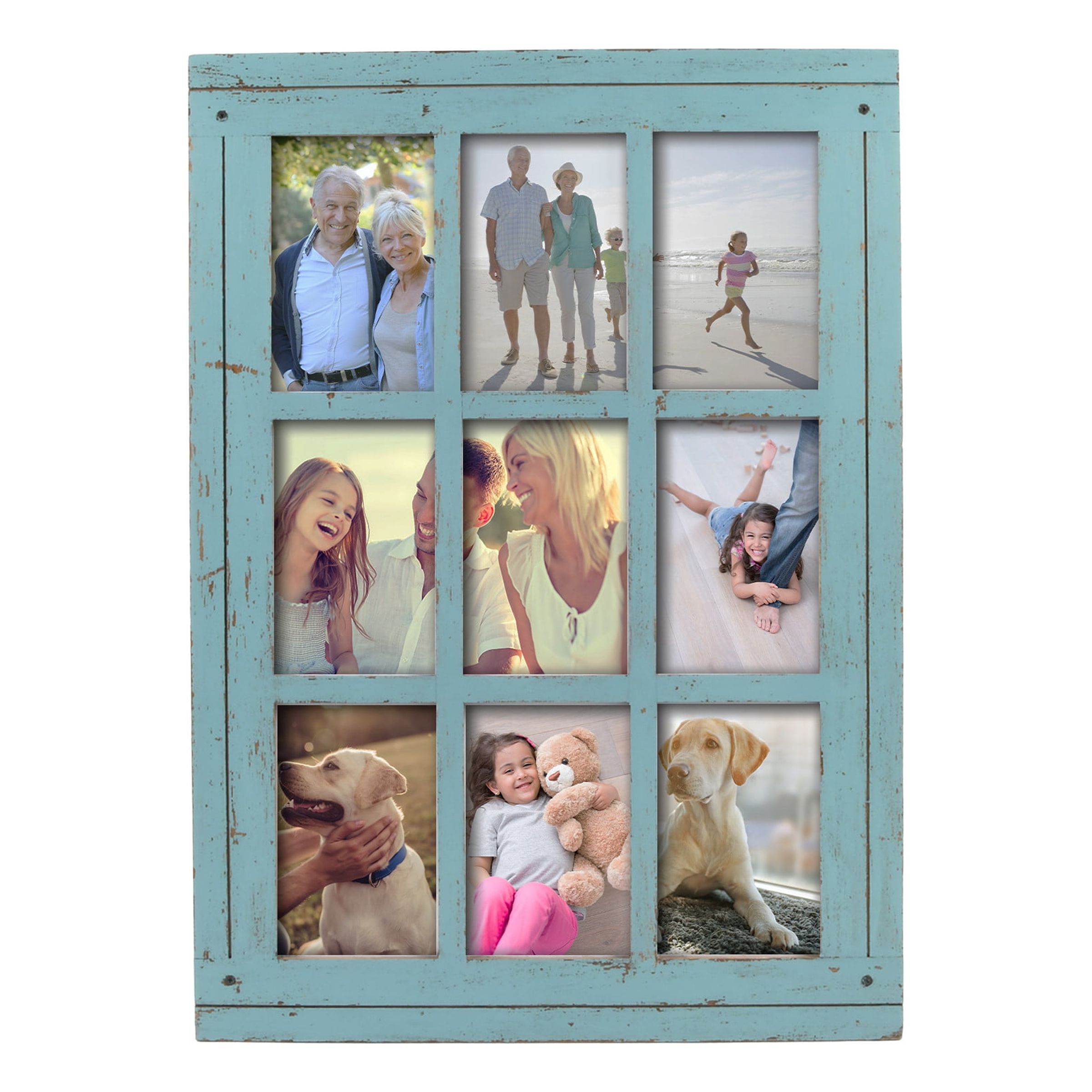 Mainstays 8-Opening 4x6 Collage Picture Frame, Brown - Walmart.com