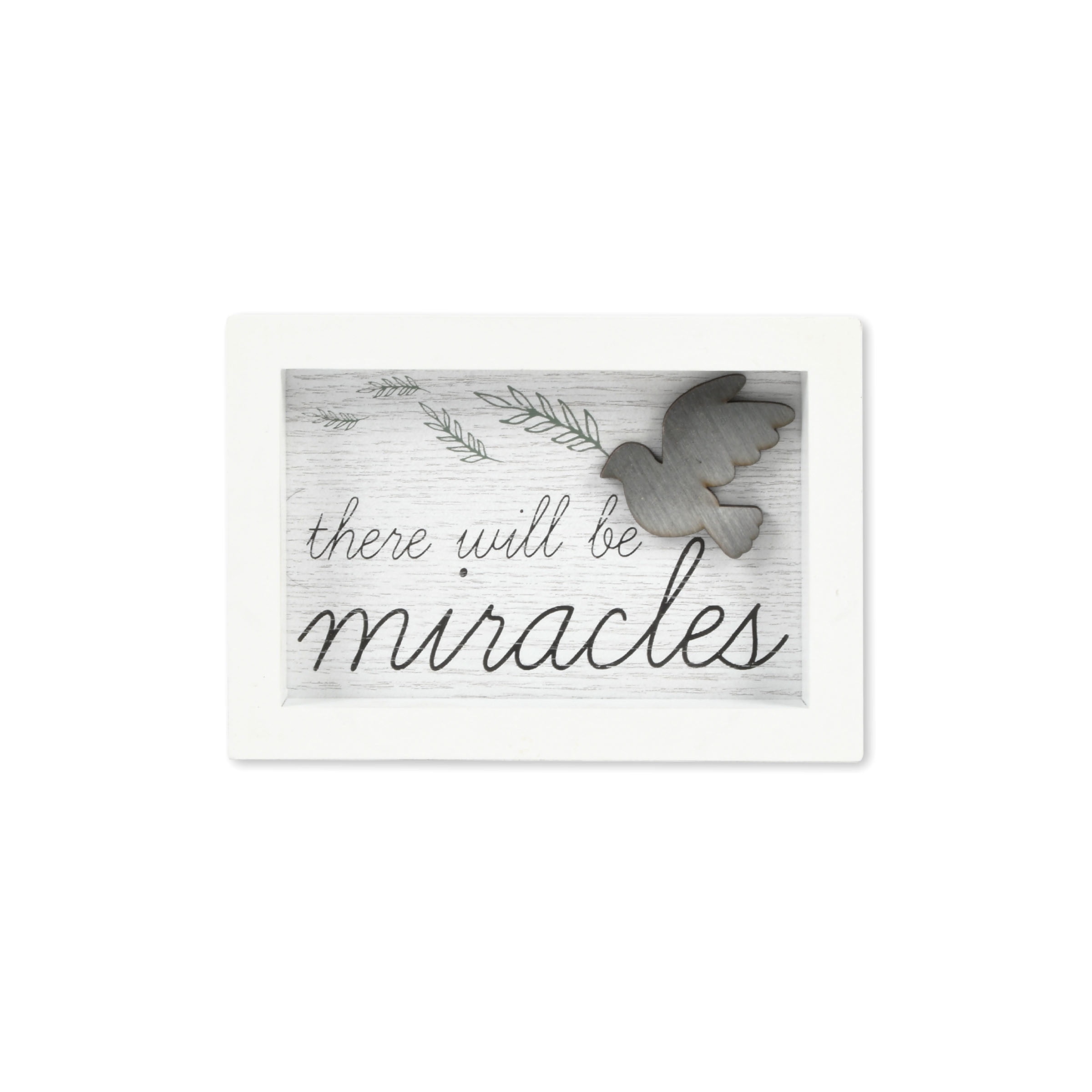 Prinz There Will Be Miracles 7" x 5" Rustic Home Decor, Tabletop Sign ...