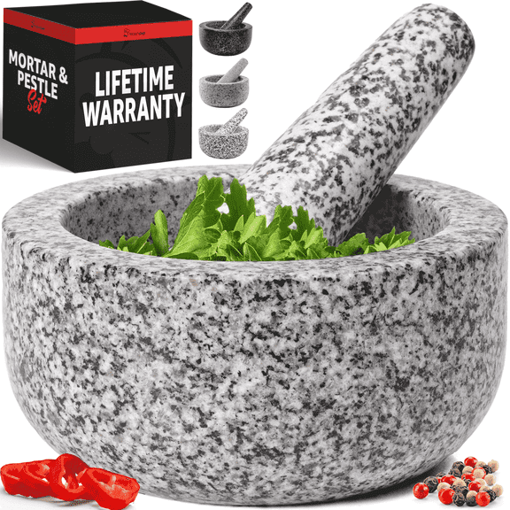 Infuse 8in Granite Molcajete Mortar & Pestle - Walmart.com