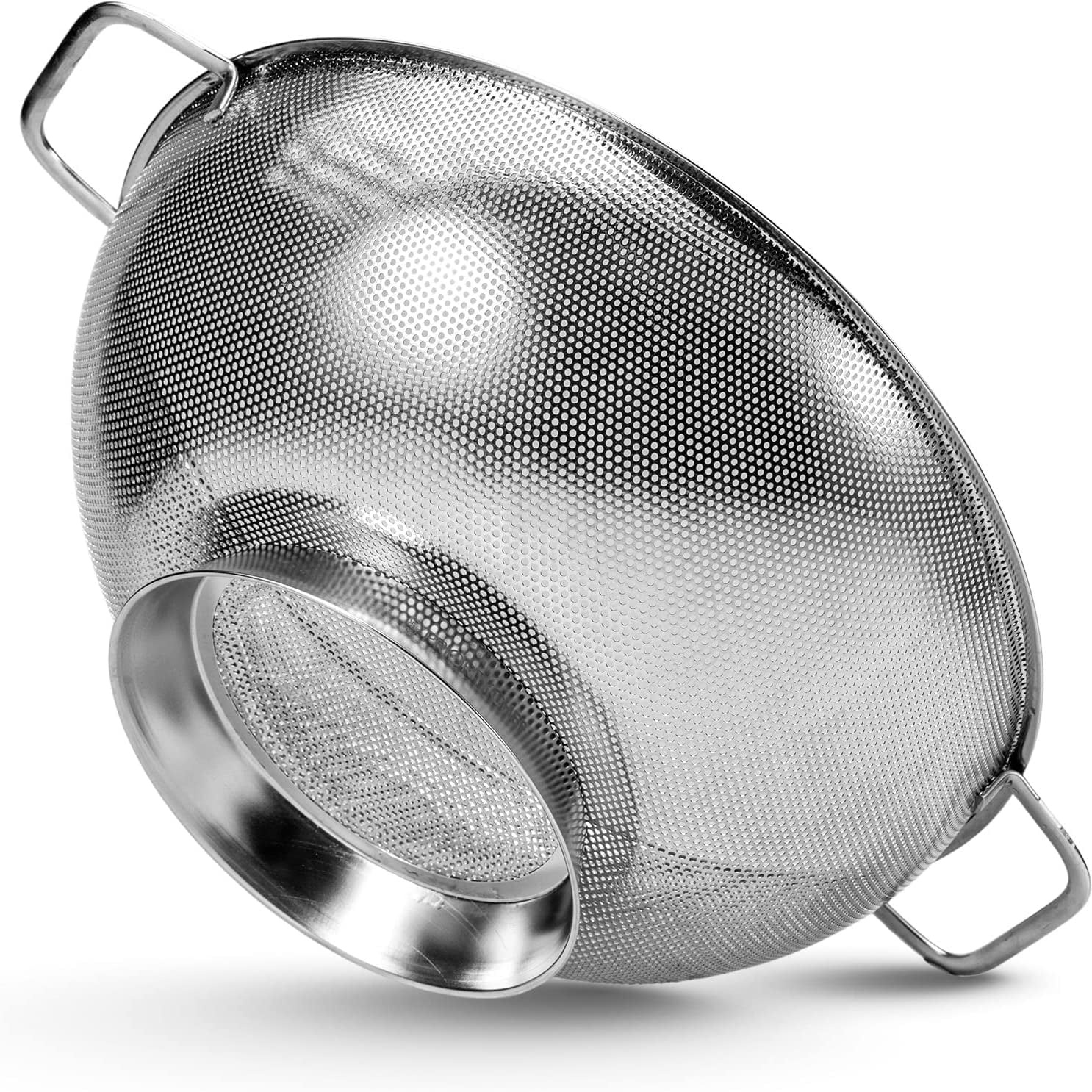 PriorityChef Colander, Stainless Steel Kitchen Strainer For Washing ...