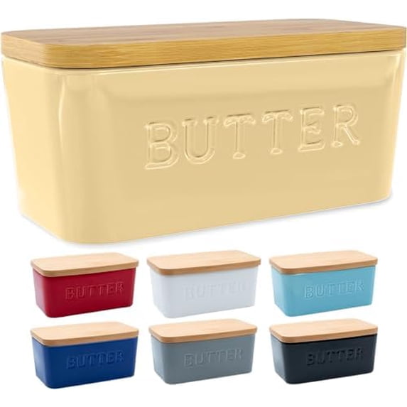PriorityChef Extra Large Butter Dish with Lid for Countertop, Ceramic ...