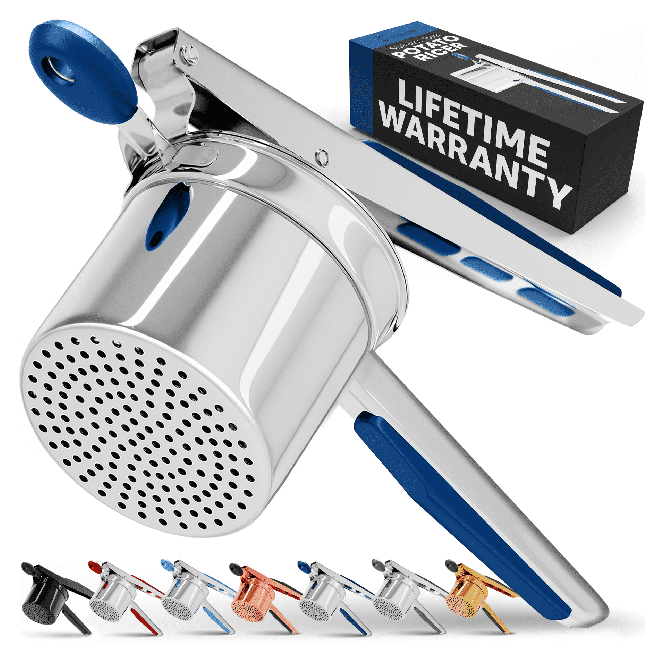 Priority Chef Large 15oz Potato Ricer, Heavy Duty Stainless Steel Ricer ...