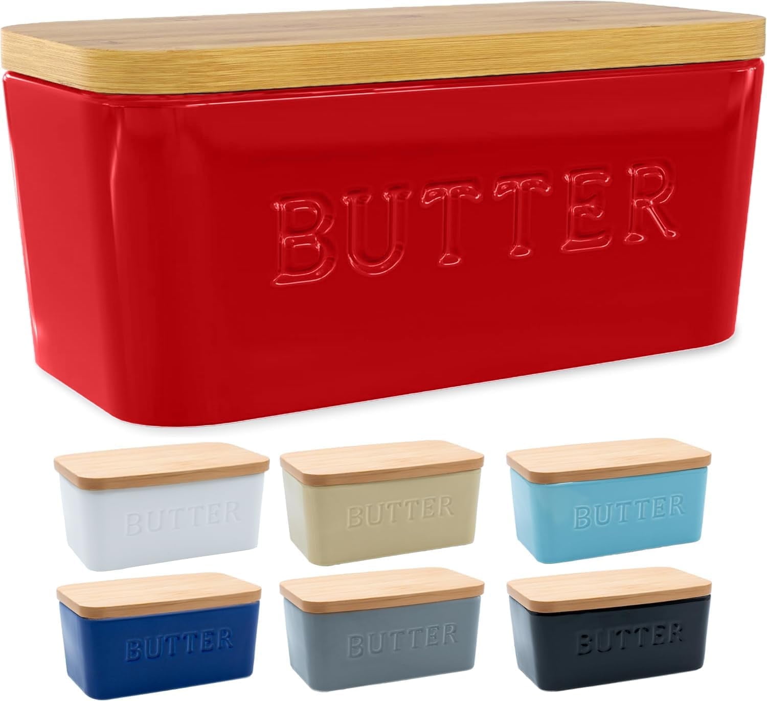 PriorityChef Large Butter Dish with Lid for Countertop or Fridge ...
