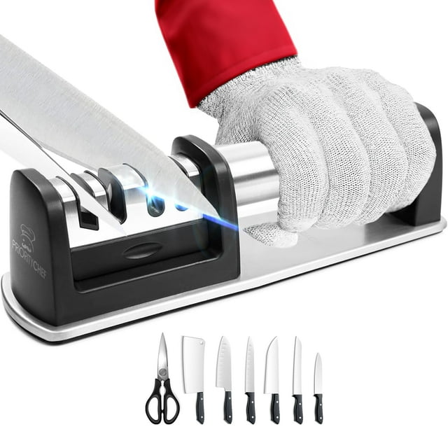 PriorityChef Premium Knife Sharpener Tool, Professional Handheld ...