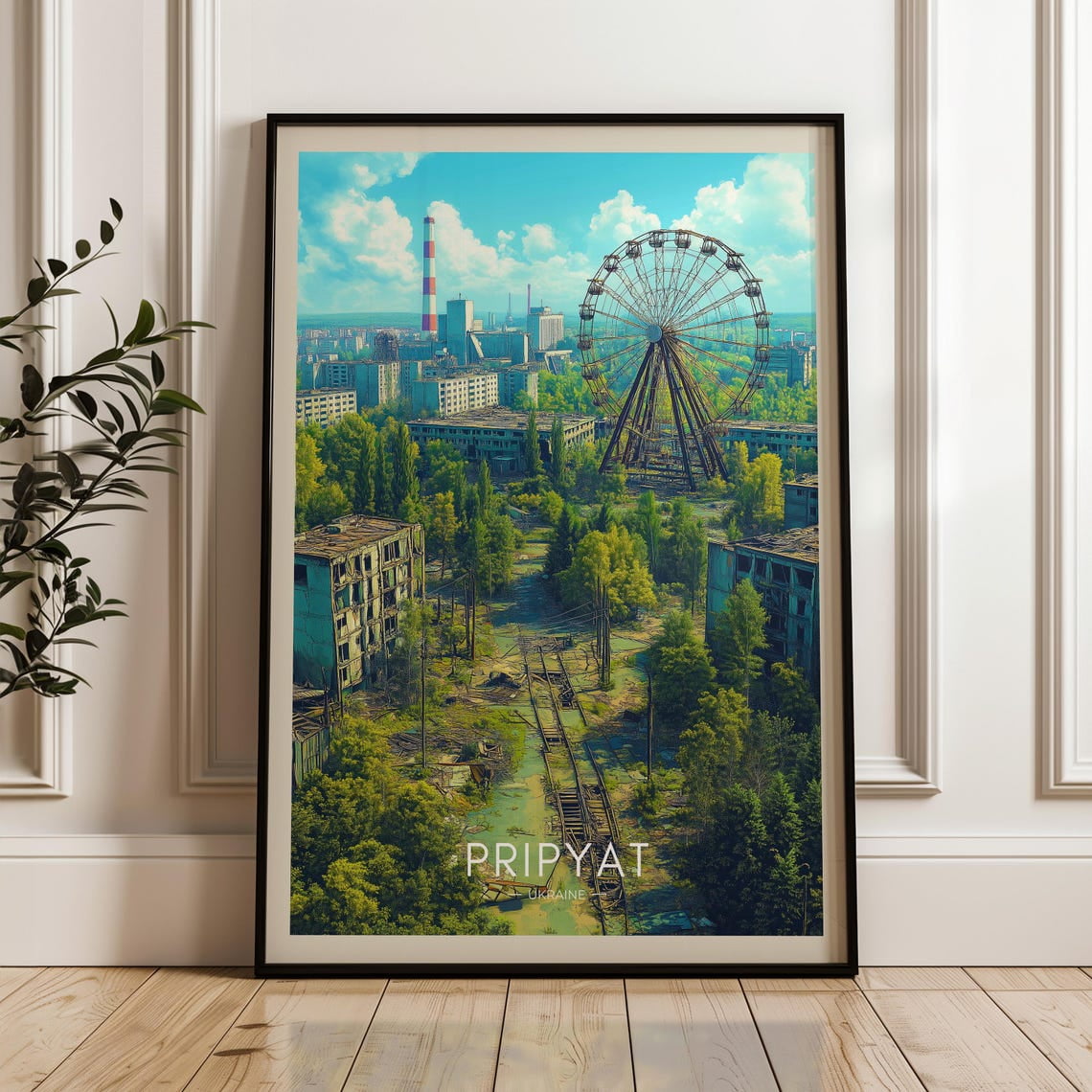 Pripyat Travel Poster - Ukraine Wall Art Print, Illustration Poster ...