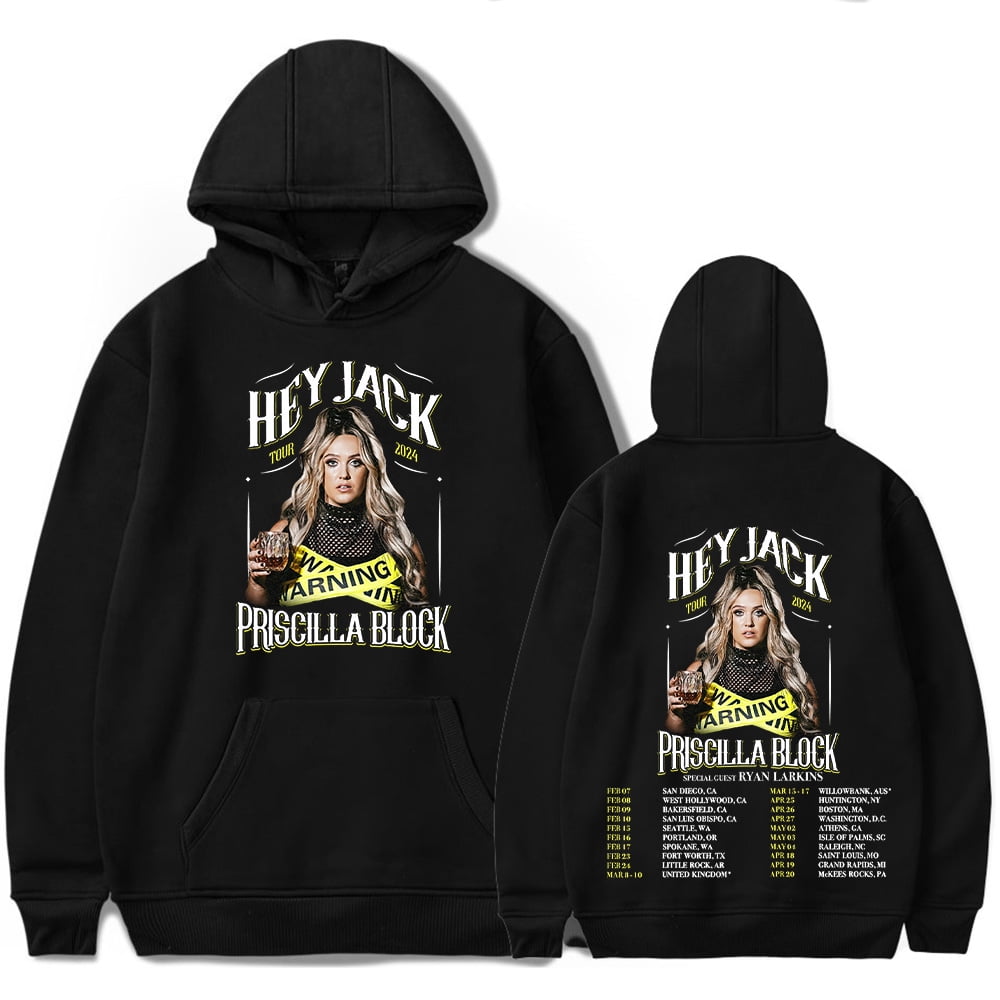 Priscilla Block Hey Jack Tour Hoodies for men and women, 2025 tour logo ...