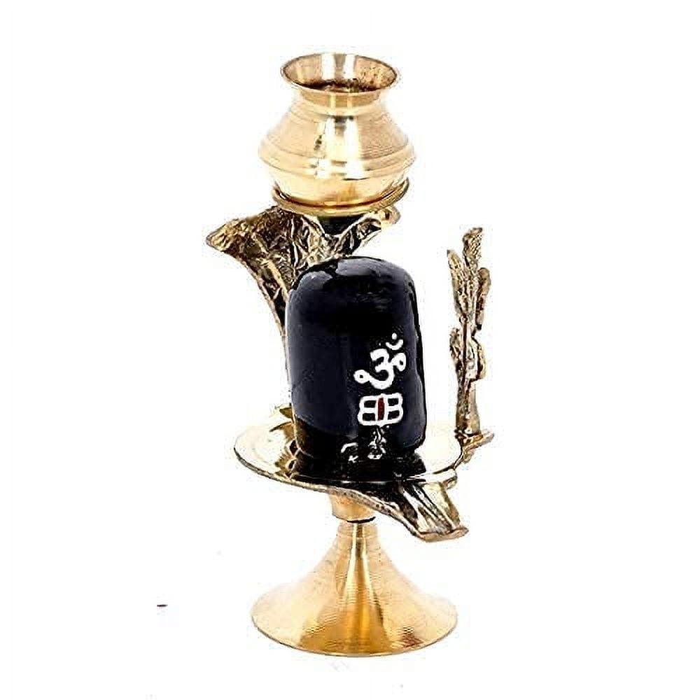 Prisha India Craft Brass Shivling Puja Stand With Abhishek Stand ...
