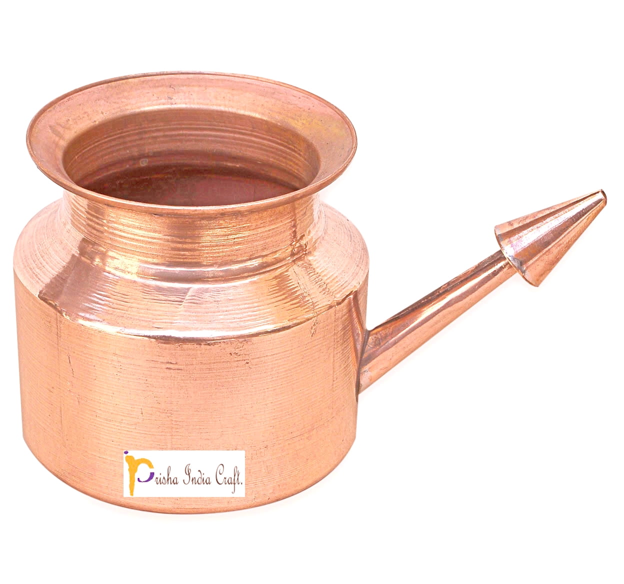 Prisha India Craft Copper Neti Pot for Sinus Irrigation, Capacity 470 ml - Walmart.com