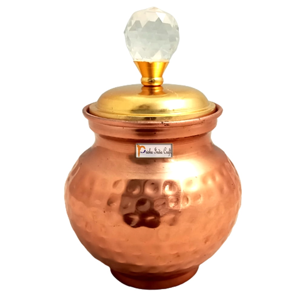 Prisha India Craft Copper Plating Dry Fruit Container Decorative ...
