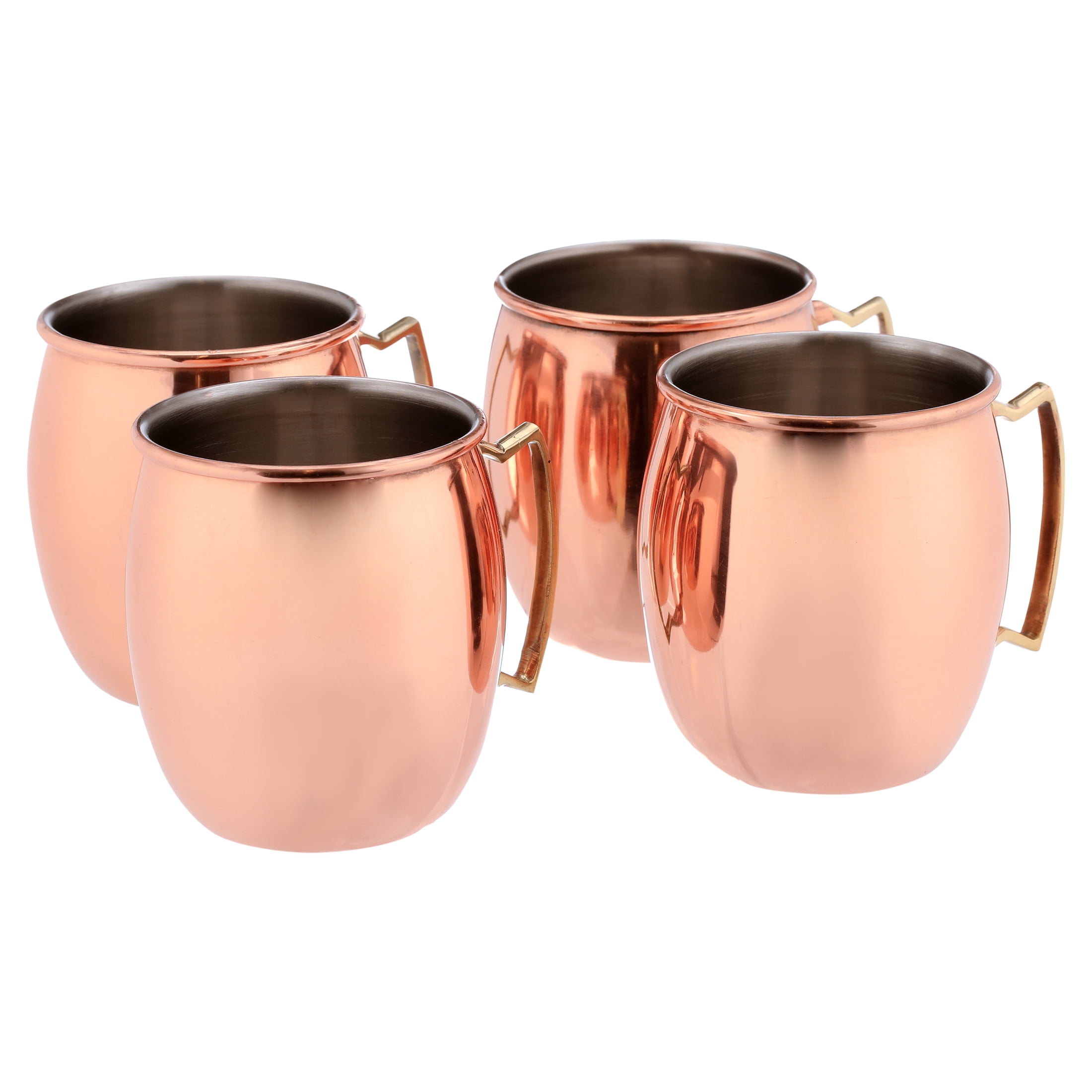 Prisha India Craft Moscow Mule Mugs 16 Oz. Copper Plated Stainless ...