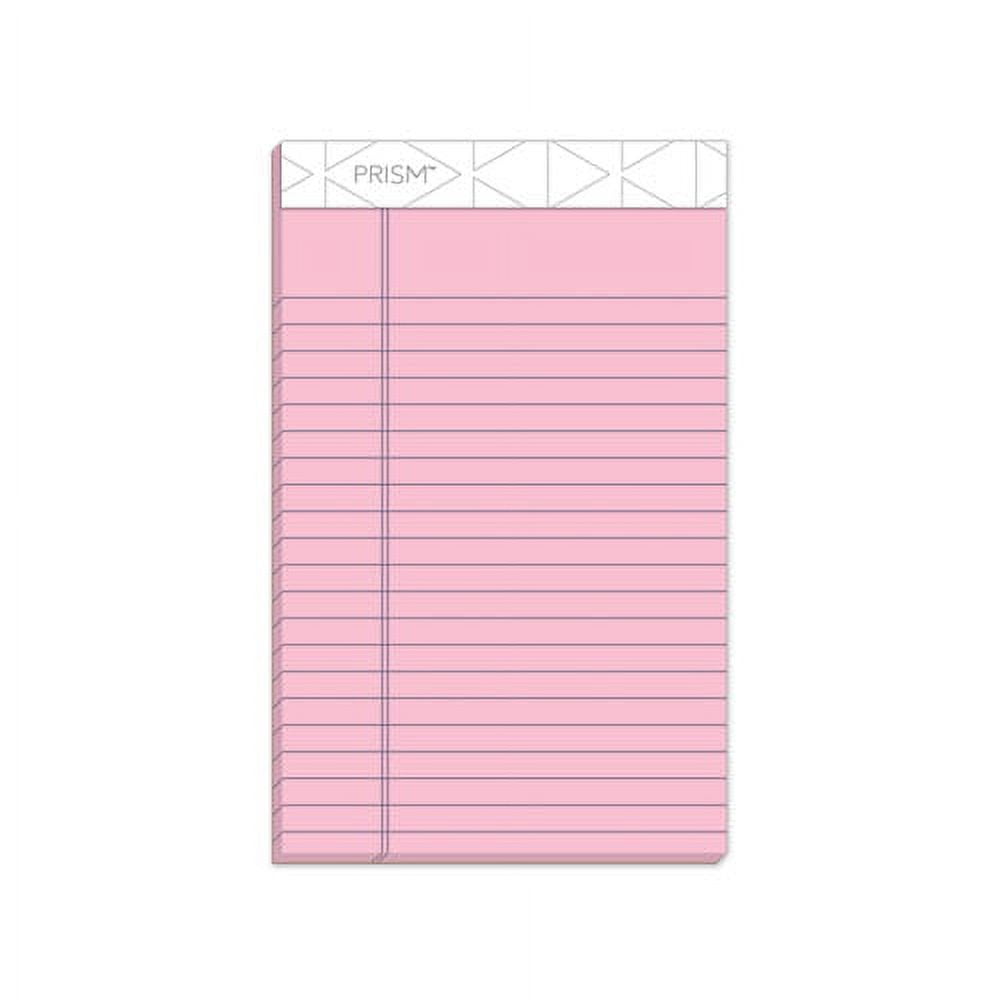 Prism + Colored Writing Pads, Narrow Rule, 50 Pastel Pink 5 X 8 Sheets ...