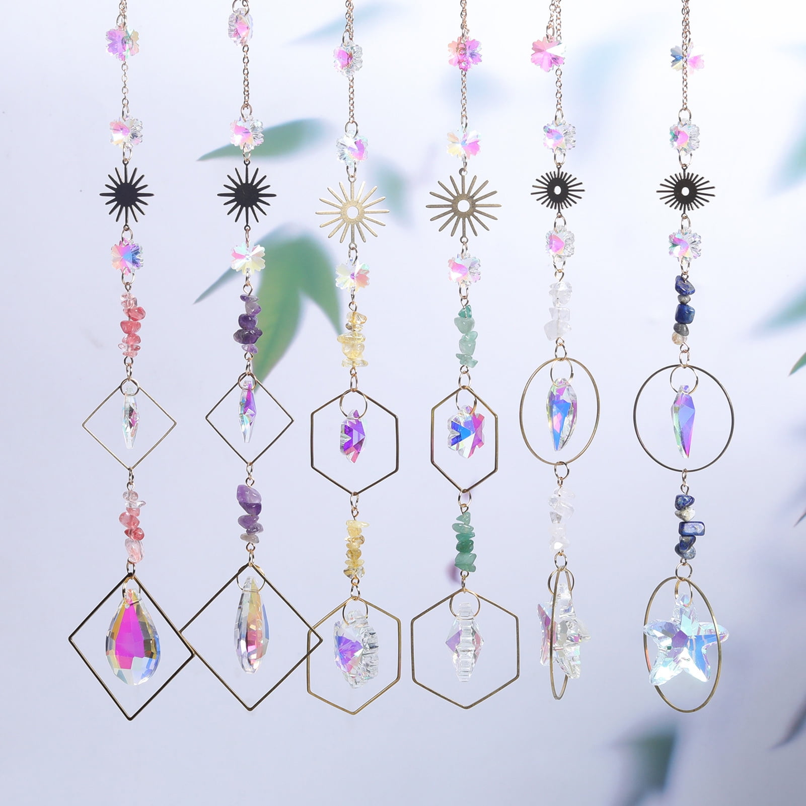 Prism Suncatcher Colorful Light-absorbing Faux Crystal Starfish Window ...