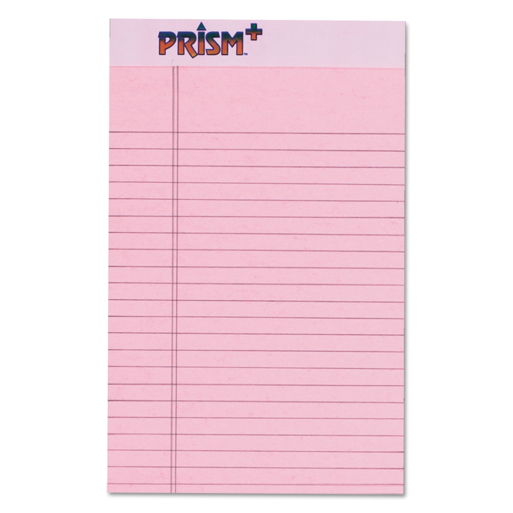 Prism + Writing Pads, Narrow Rule, 5 x 8, Pastel Pink, 50 Sheets, 12 ...