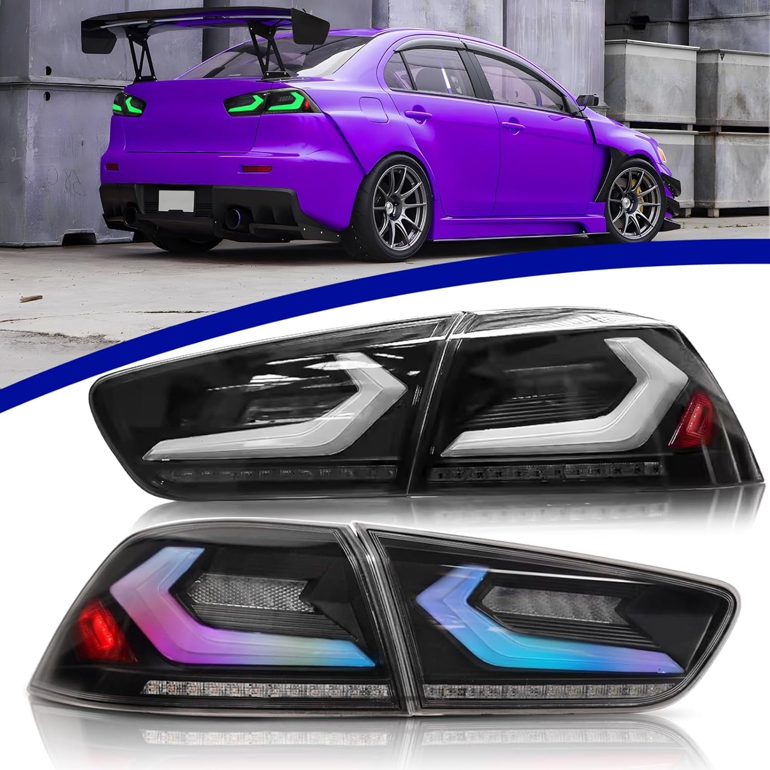 PrismBeam RGB LED Tail Lights Replacement Compatible with 2008-2020 ...