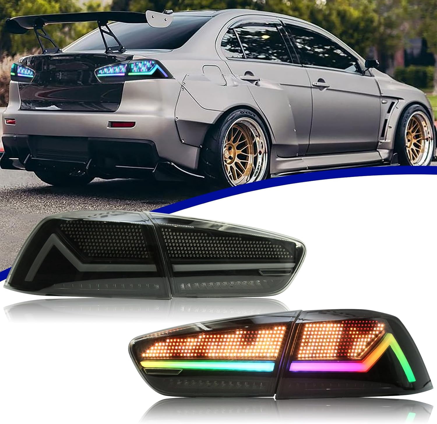 PrismBeam pixelated style RGB LED Tail Lights Compatible with 2008-2020 ...