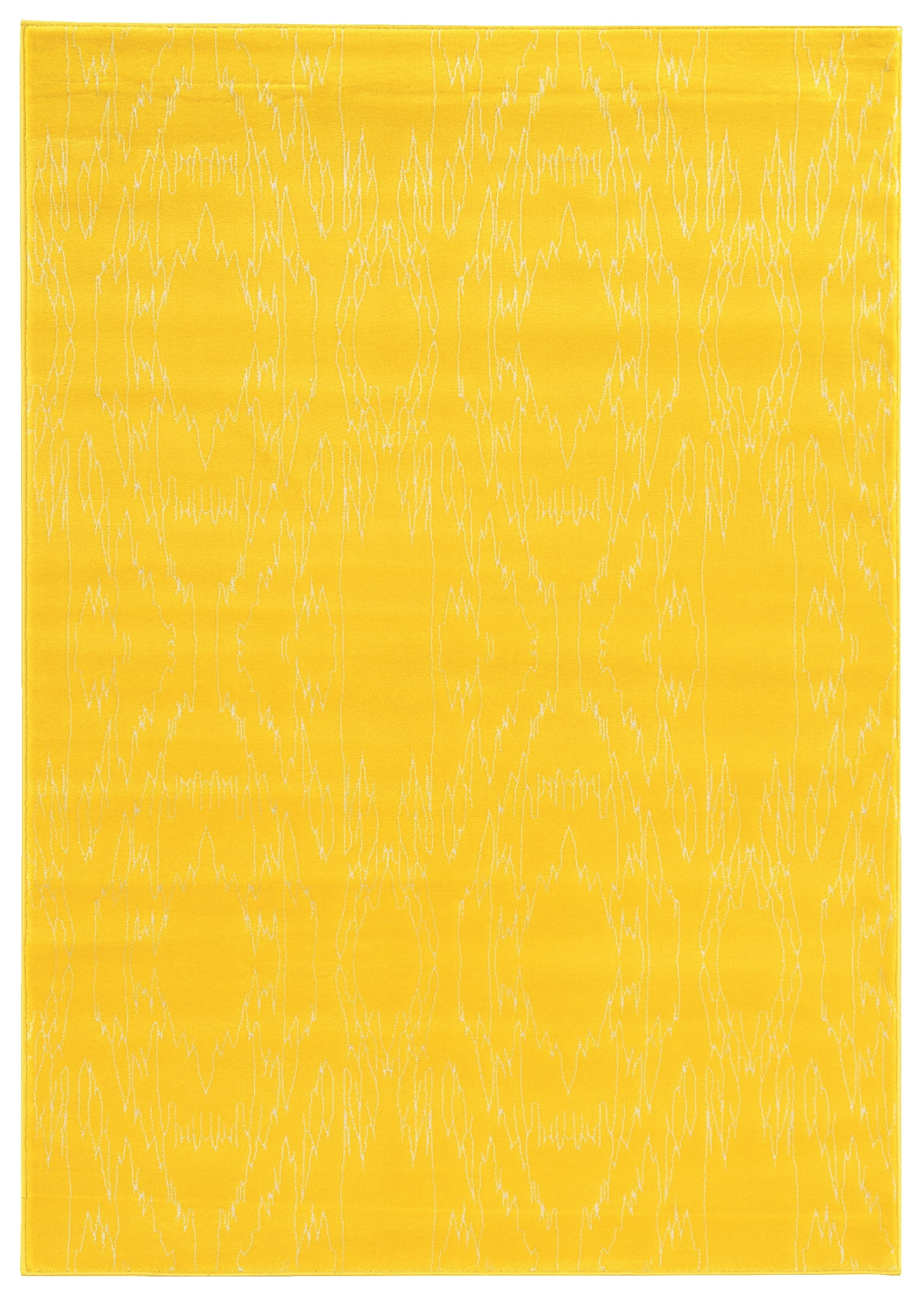Prisma Electric Yellow-Color:Yellow / White,Size:5'3" x 7'6" - Walmart.com