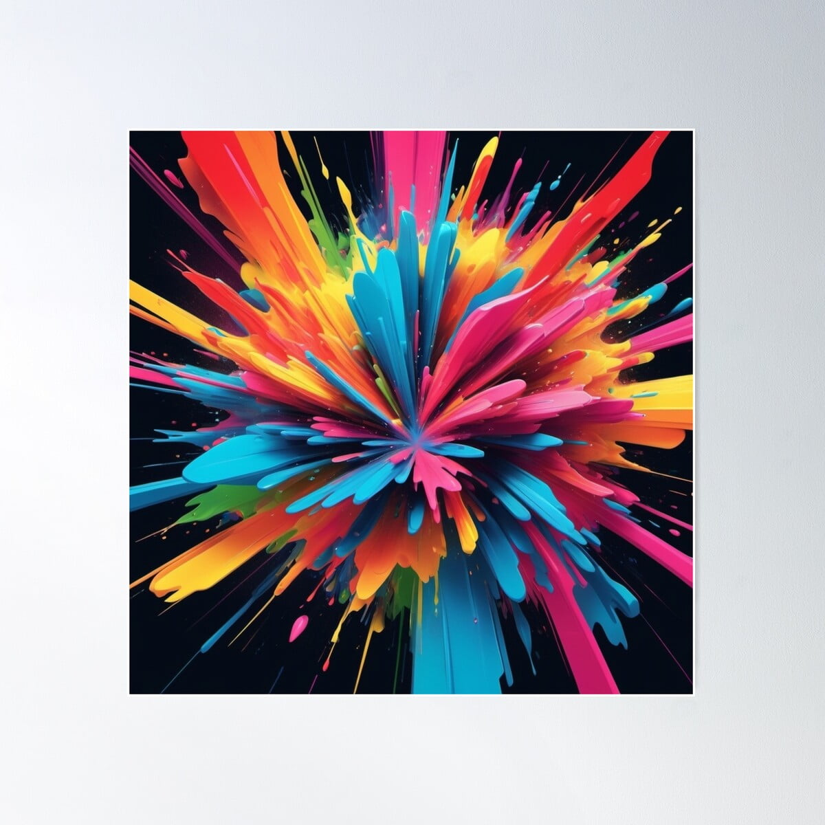 Prismatic Blast Poster Wall Art For Living Room Bedroom Wall Art ...