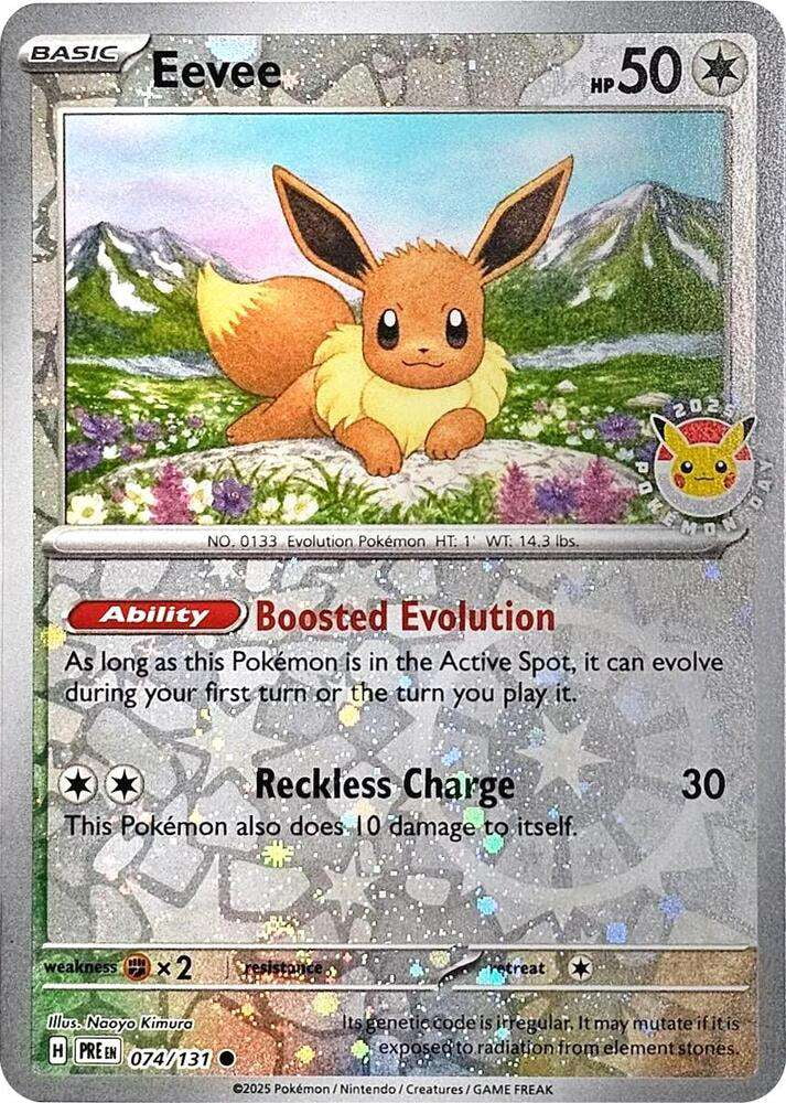 Prismatic Evolutions Eevee #74 (Pokemon Day 2025 Promo) - Walmart.com